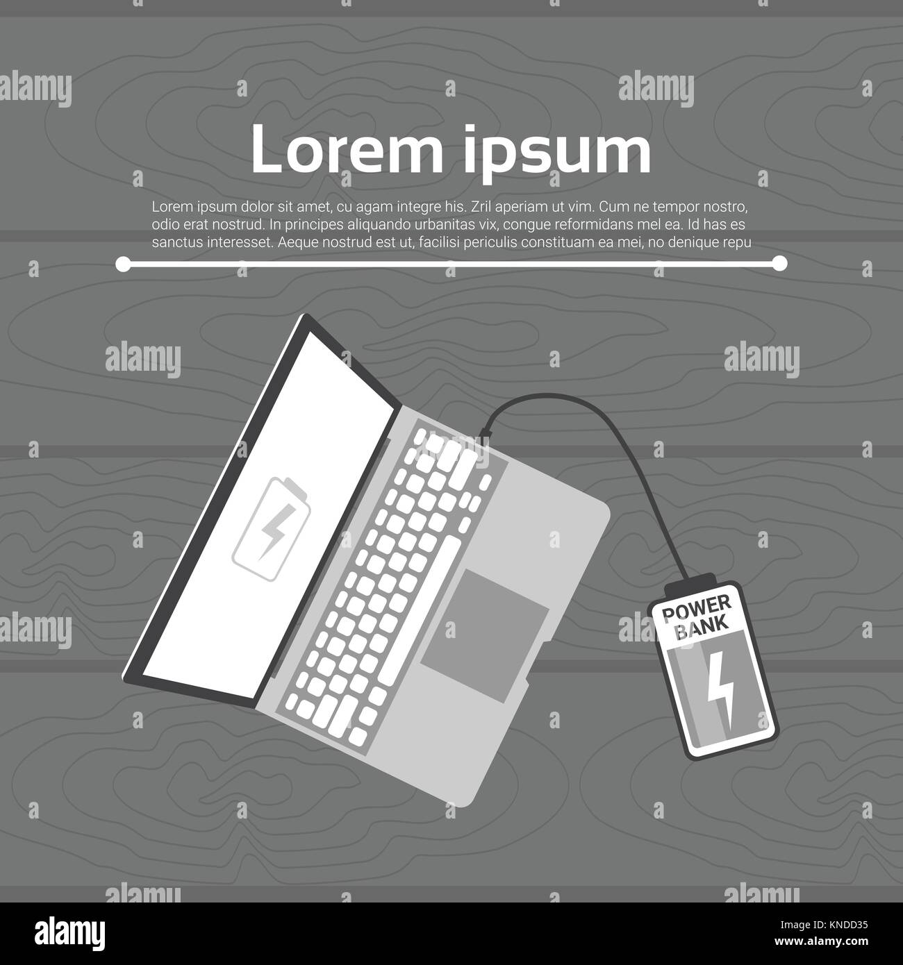 Laptop Charging From Power Bank Concept Portable Battery Mobile Charger ...