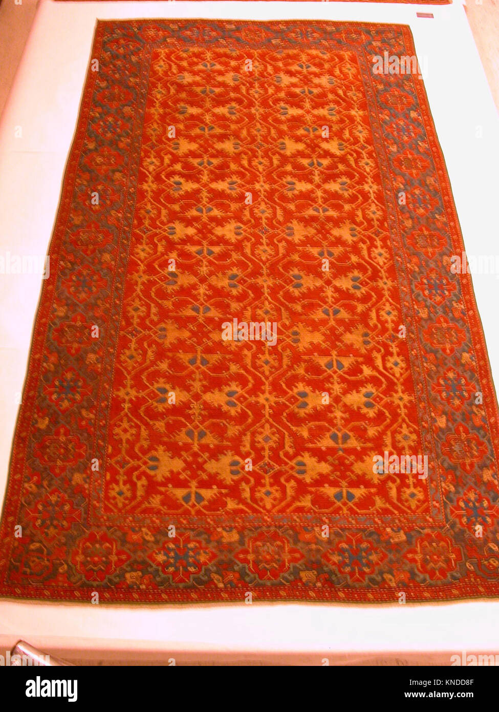 This 'Lotto' carpet, from the 16th century, features intricate patterns ...