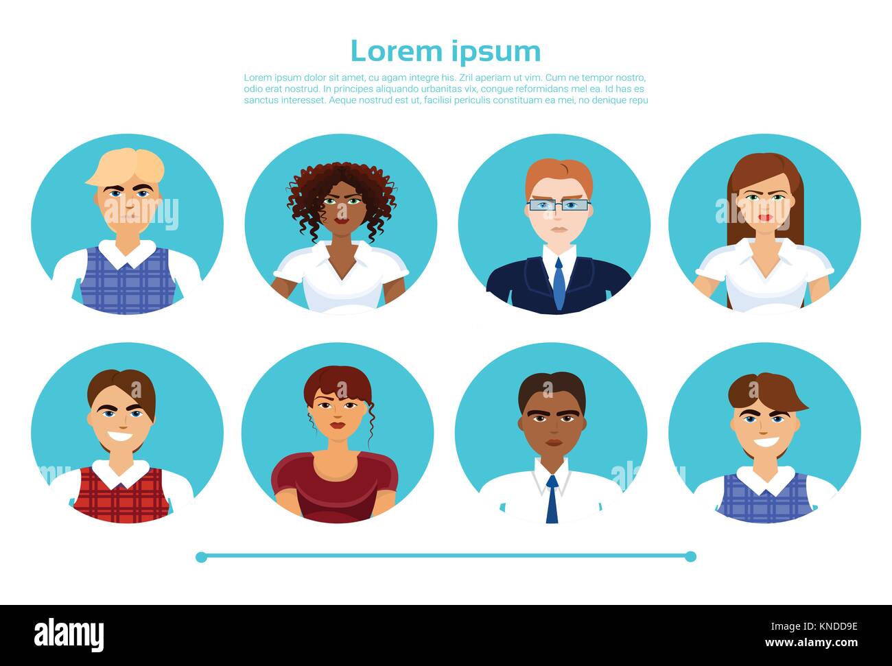Set Of Business People Profile Icons Mix Race Businesspeople Team ...