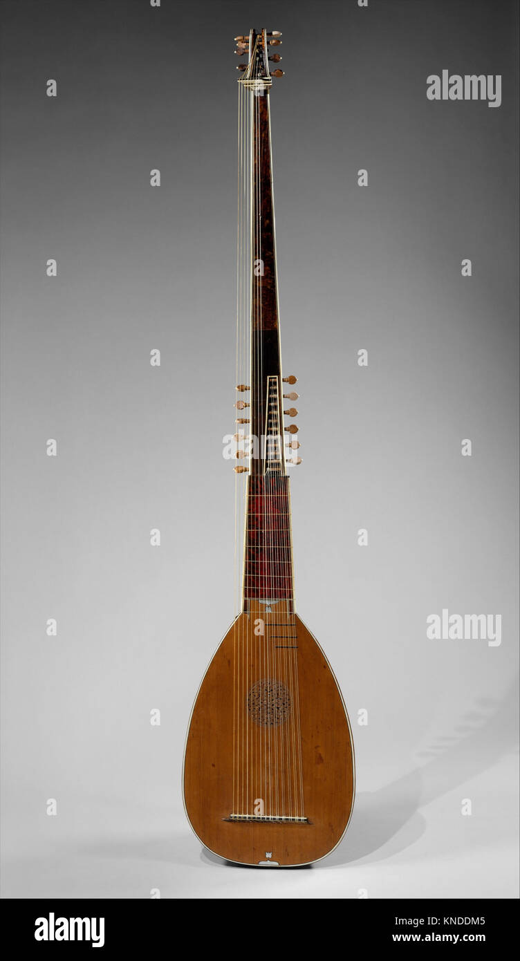 This archlute, an early stringed instrument, showcases historical ...