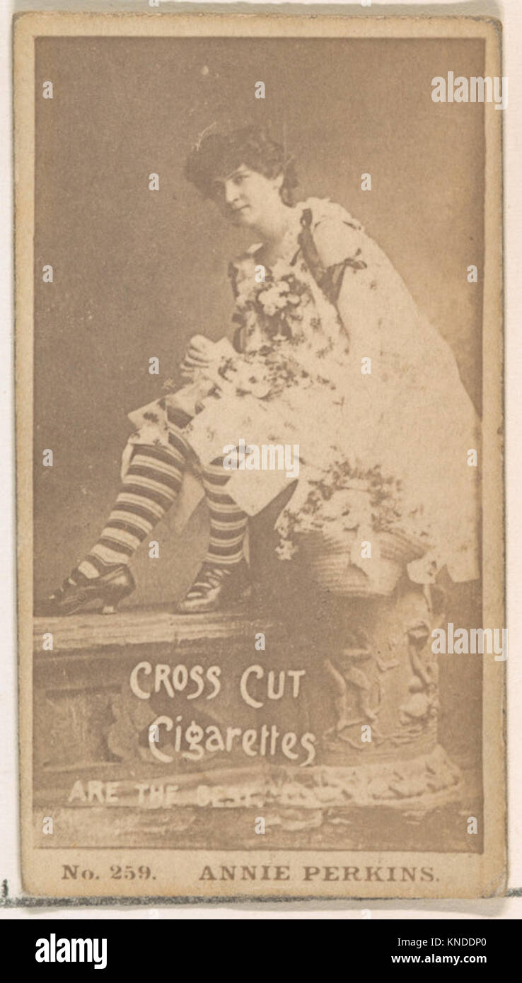 This card from the 'Actors and Actresses' series features Annie Perkins ...