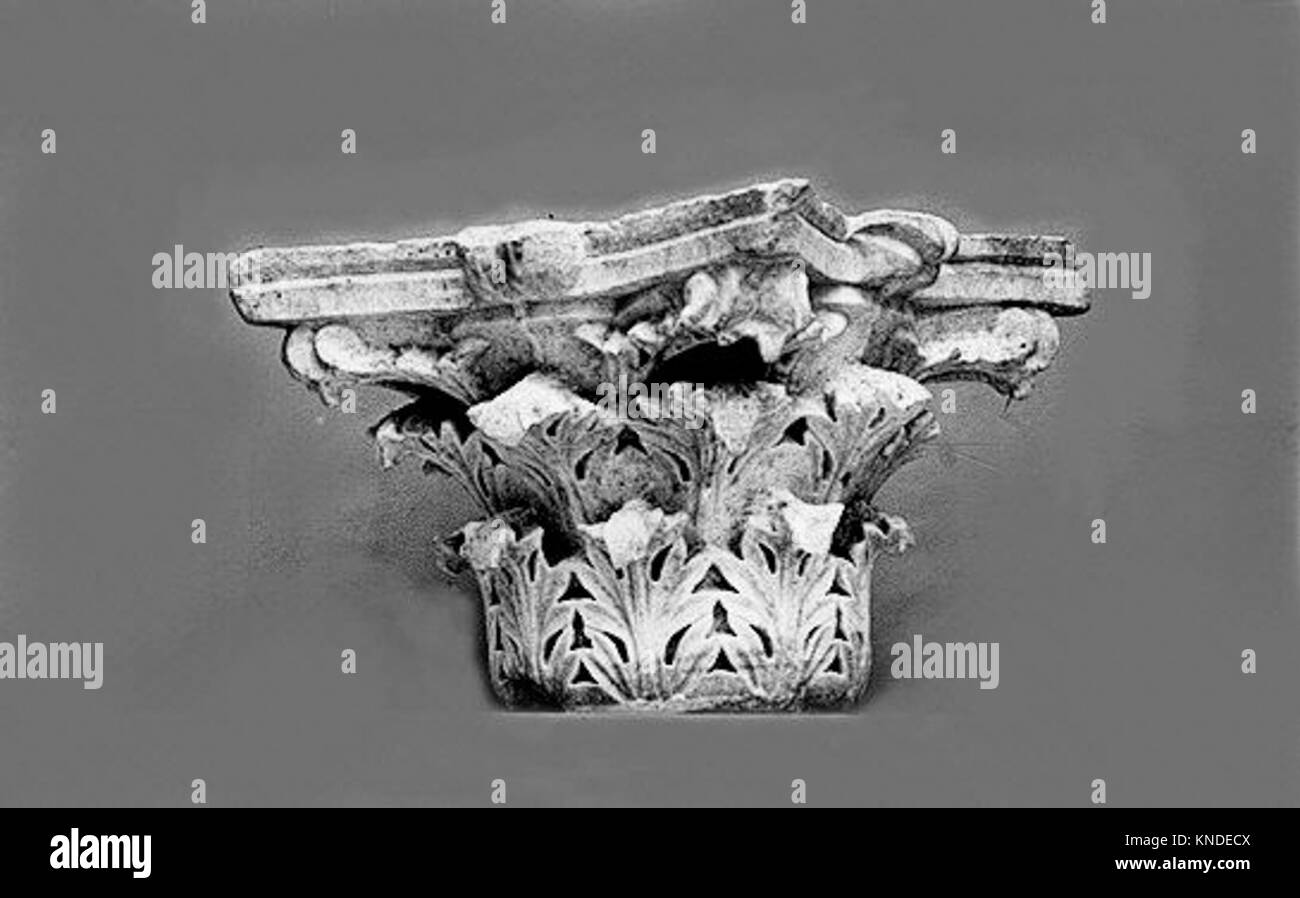 This capital, featuring acanthus leaves, is an example of classical ...