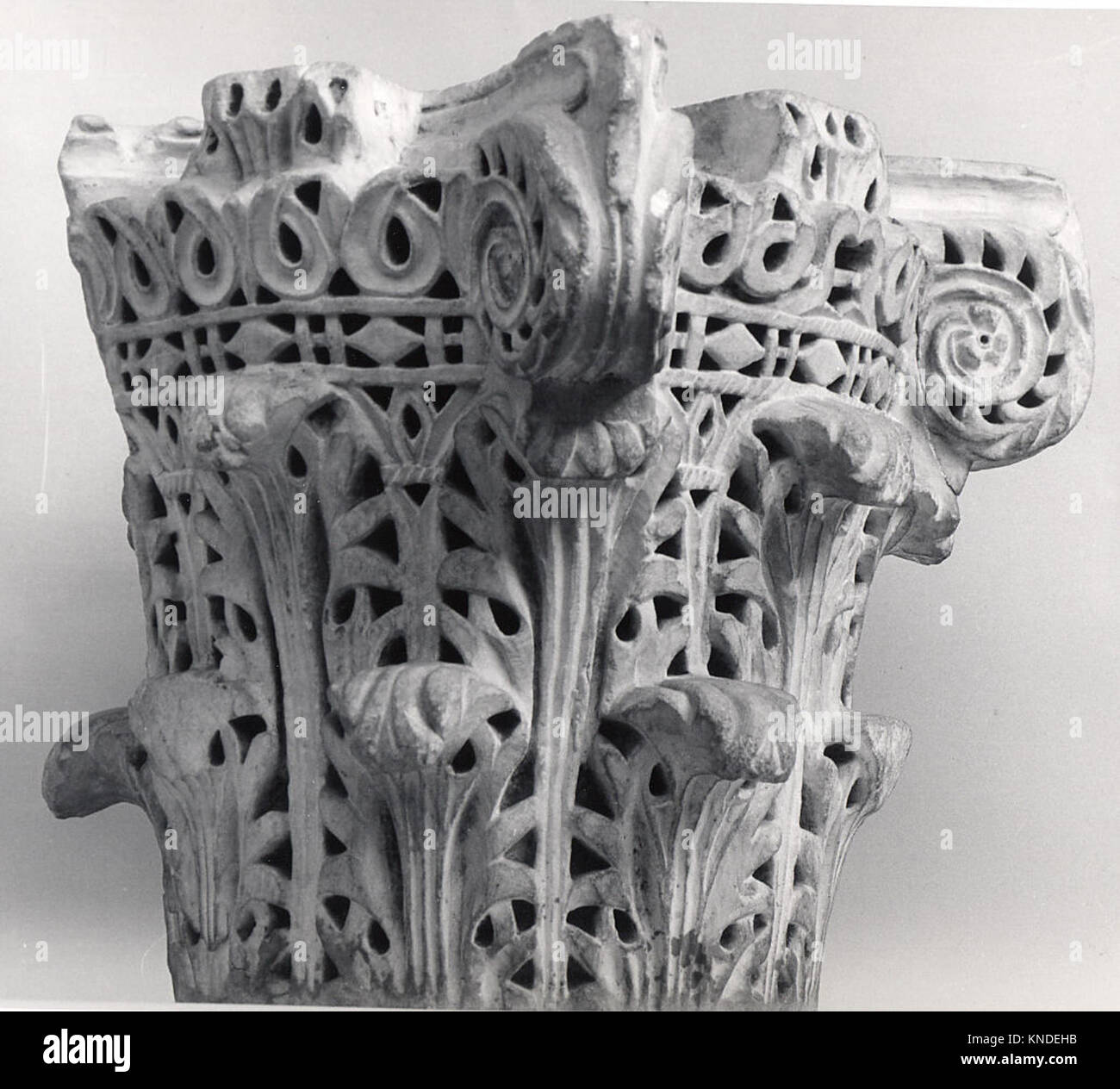 A capital from the MET collection, likely part of an ancient column or ...