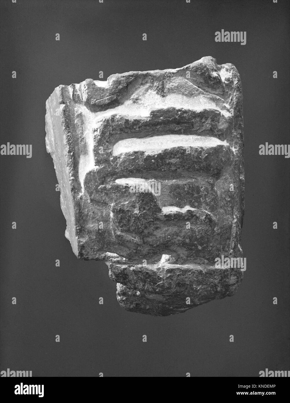 This fragment represents a broken section of an ancient artifact ...