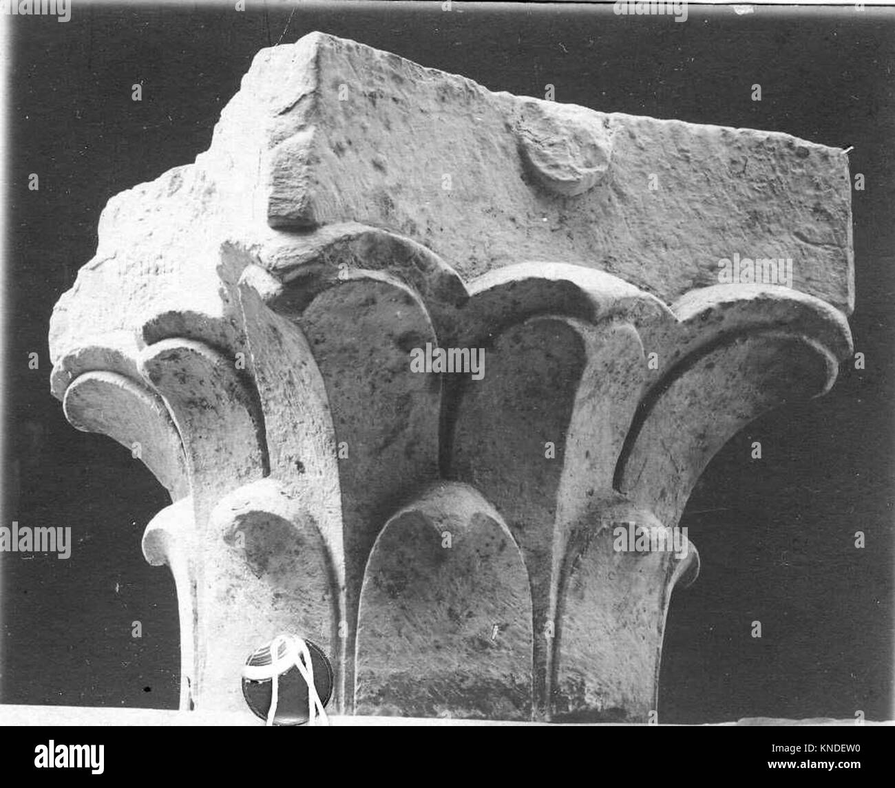 This capital, a sculptural element from a classical architectural ...