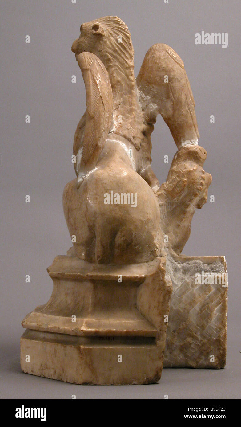 This artwork, featuring a griffin and other mythical monsters ...