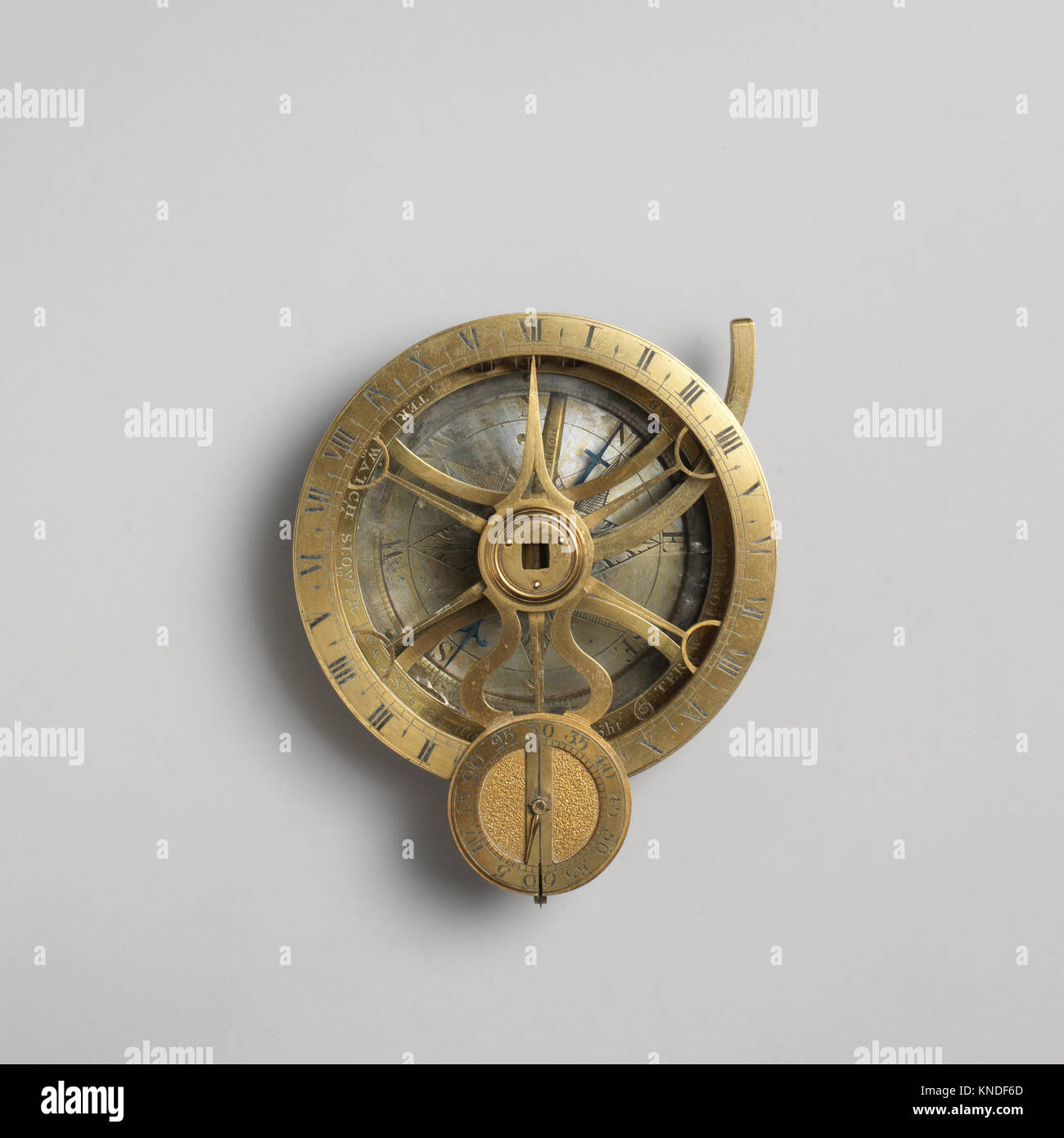 An equinoctial dial, an ancient timekeeping device designed to indicate ...