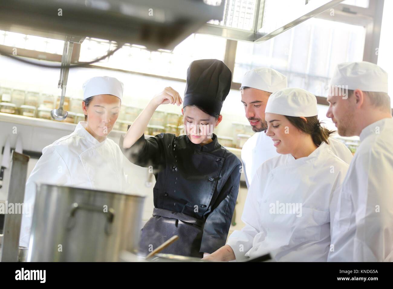 Chefs, Cooks in cooking school, Cuisine School, Donostia, San Sebastian ...