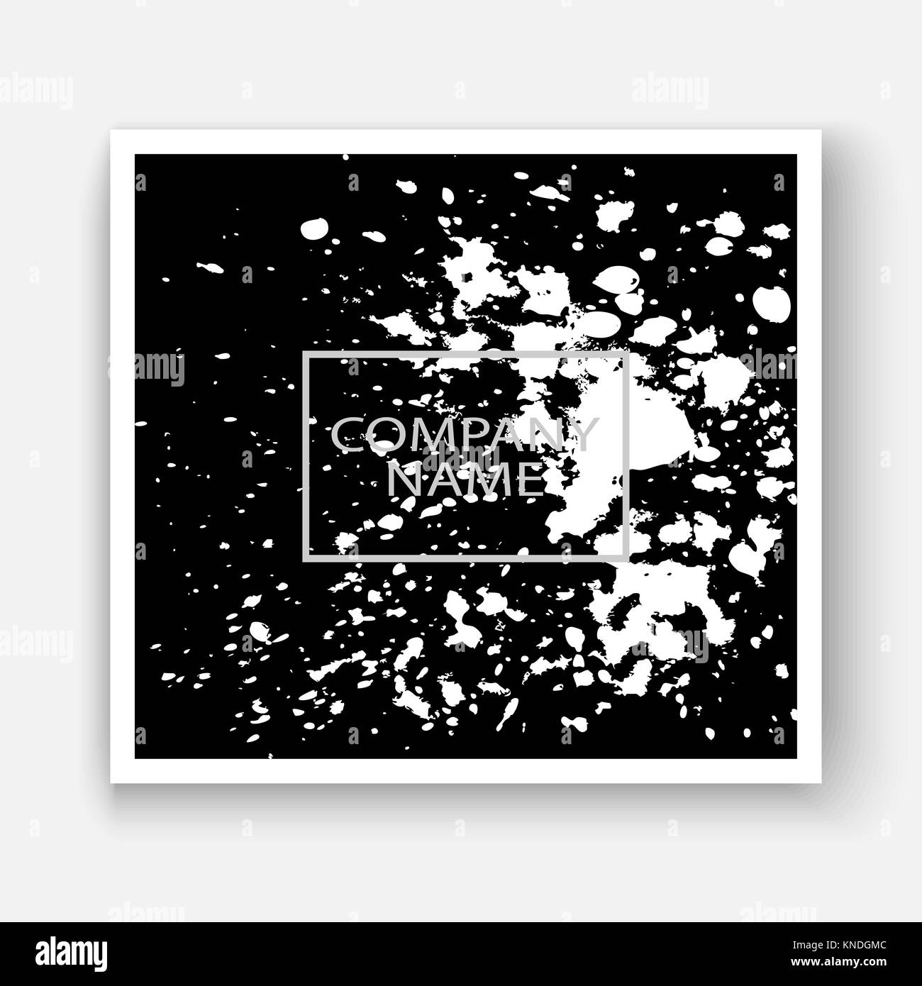 Monochrome explosion paint splatter artistic cover frame design ...