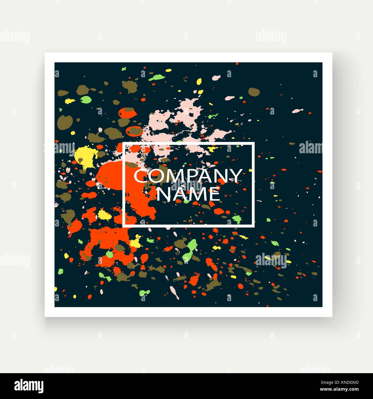 Neon explosion paint splatter artistic cover frame design. Decorative ...