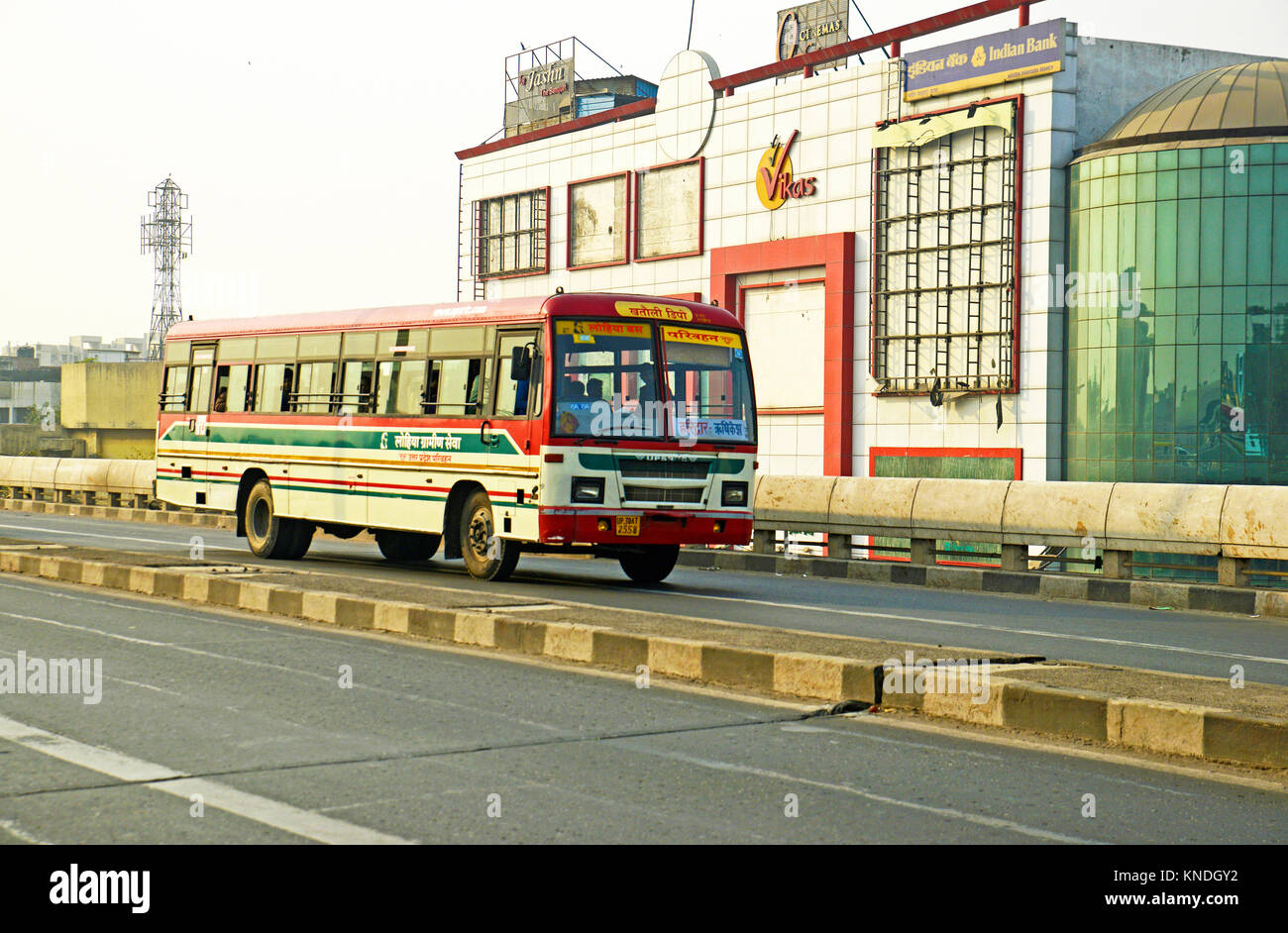 Bus on road Stock Photo - Alamy