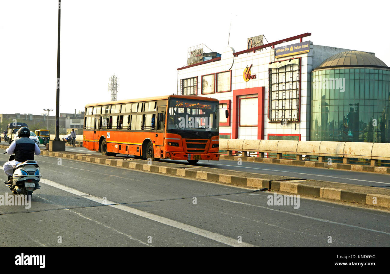 Bus on road Stock Photo - Alamy