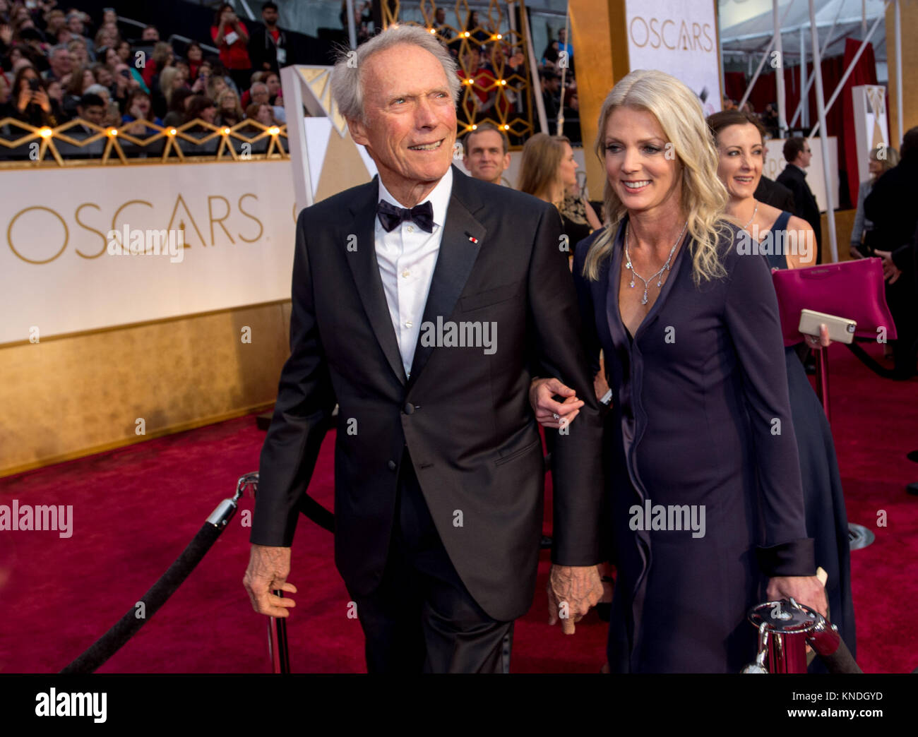 HOLLYWOOD, CA - FEBRUARY 22: Clint Eastwood and Christina Sandera ...