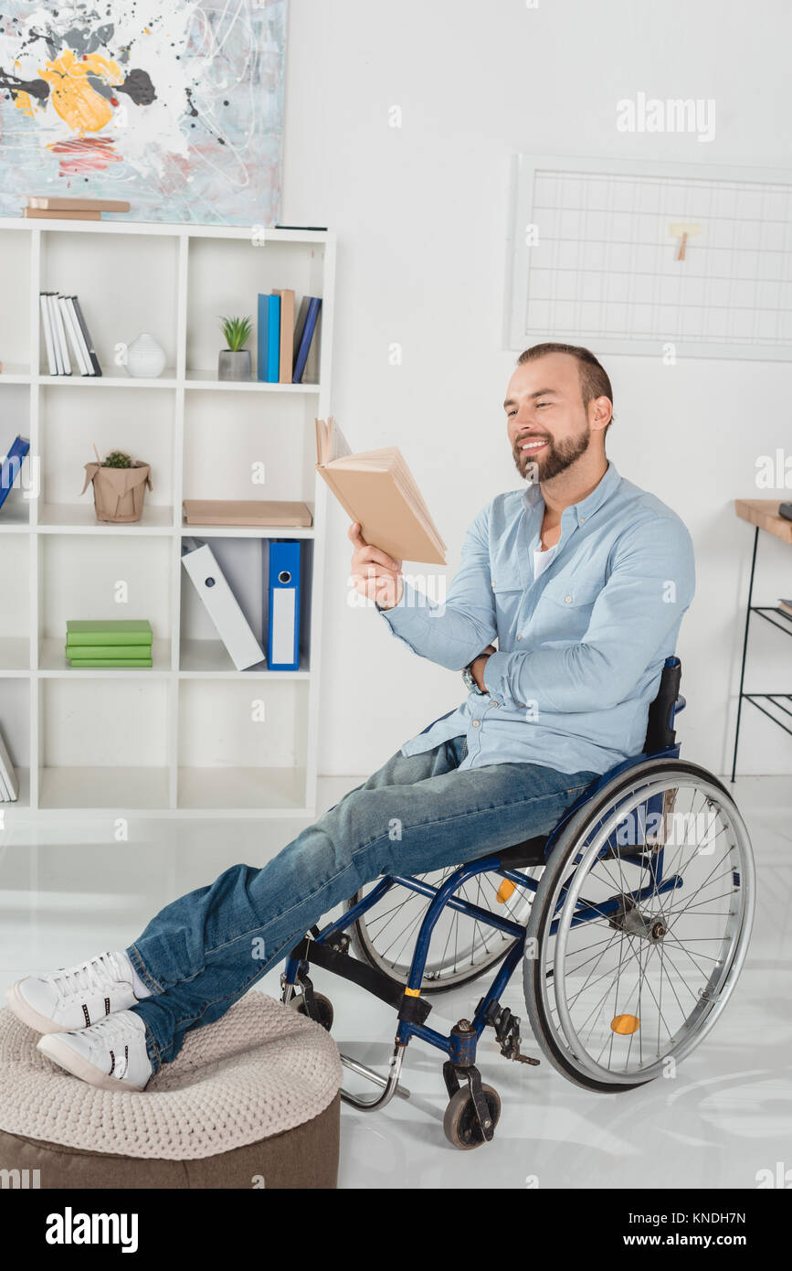 disabled man on wheelchair Stock Photo - Alamy
