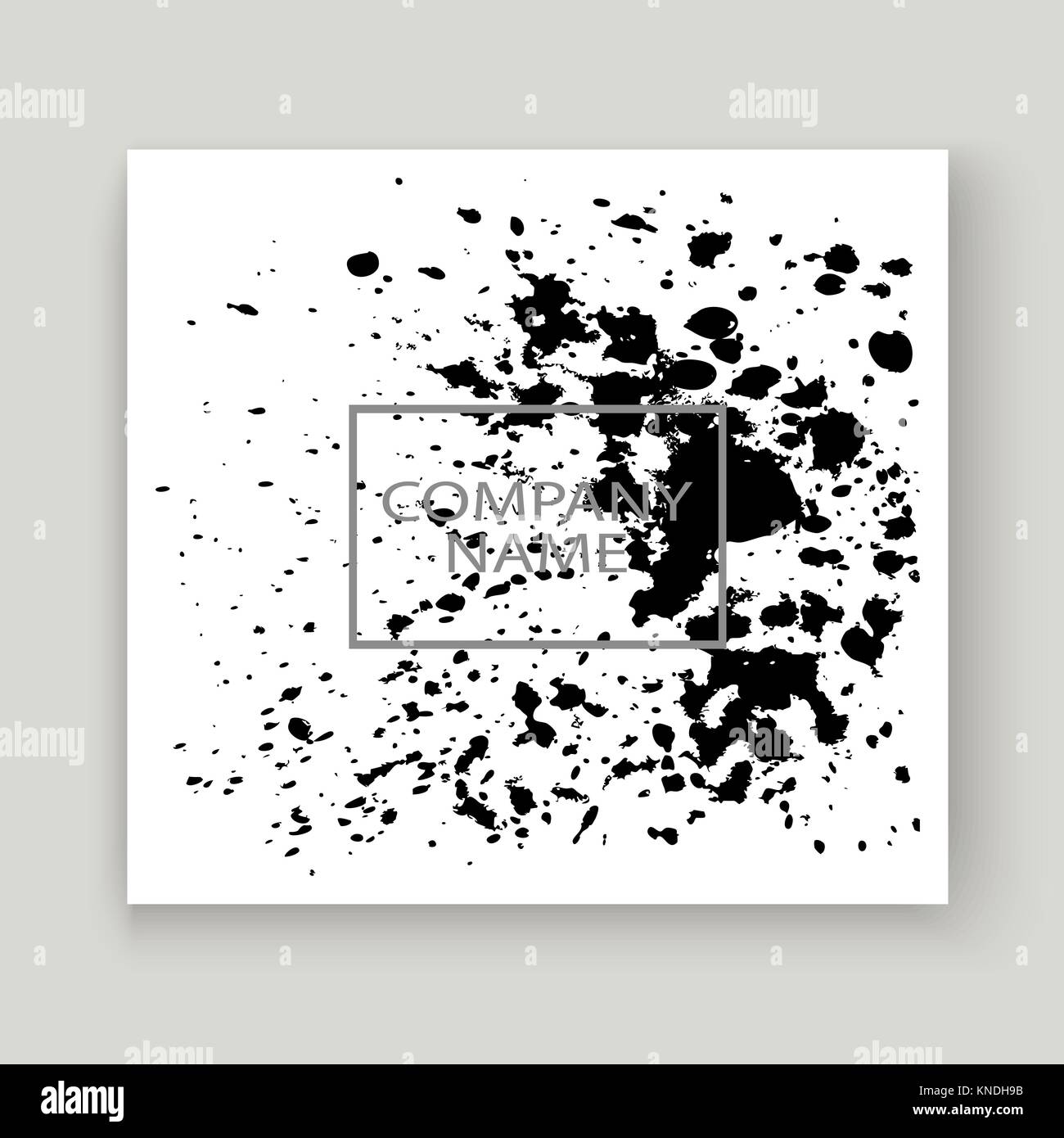 Monochrome explosion paint splatter artistic cover frame design ...