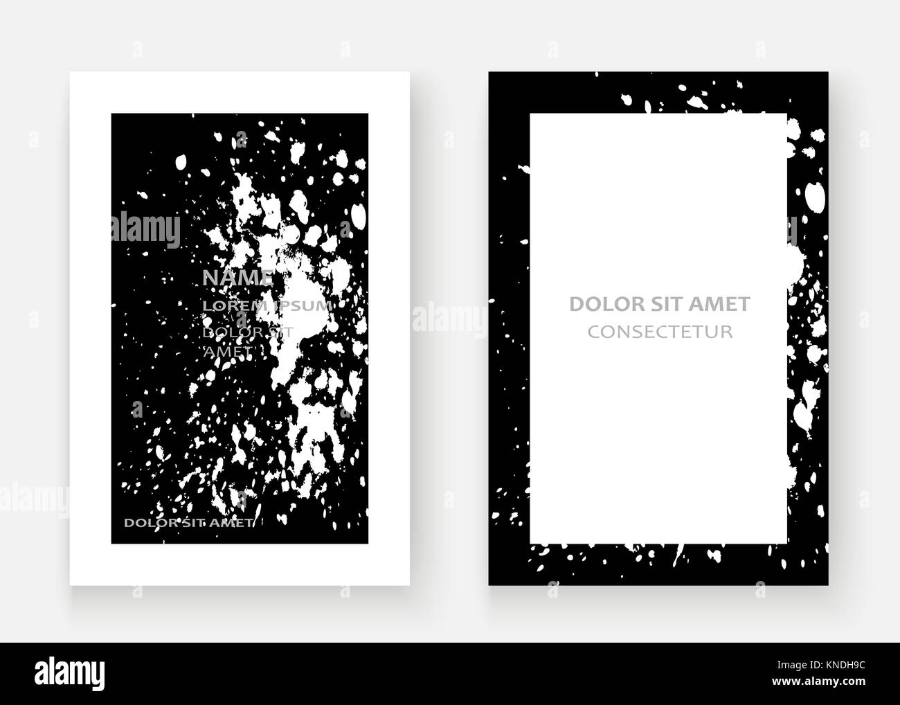 Monochrome explosion paint splatter artistic cover frame design ...