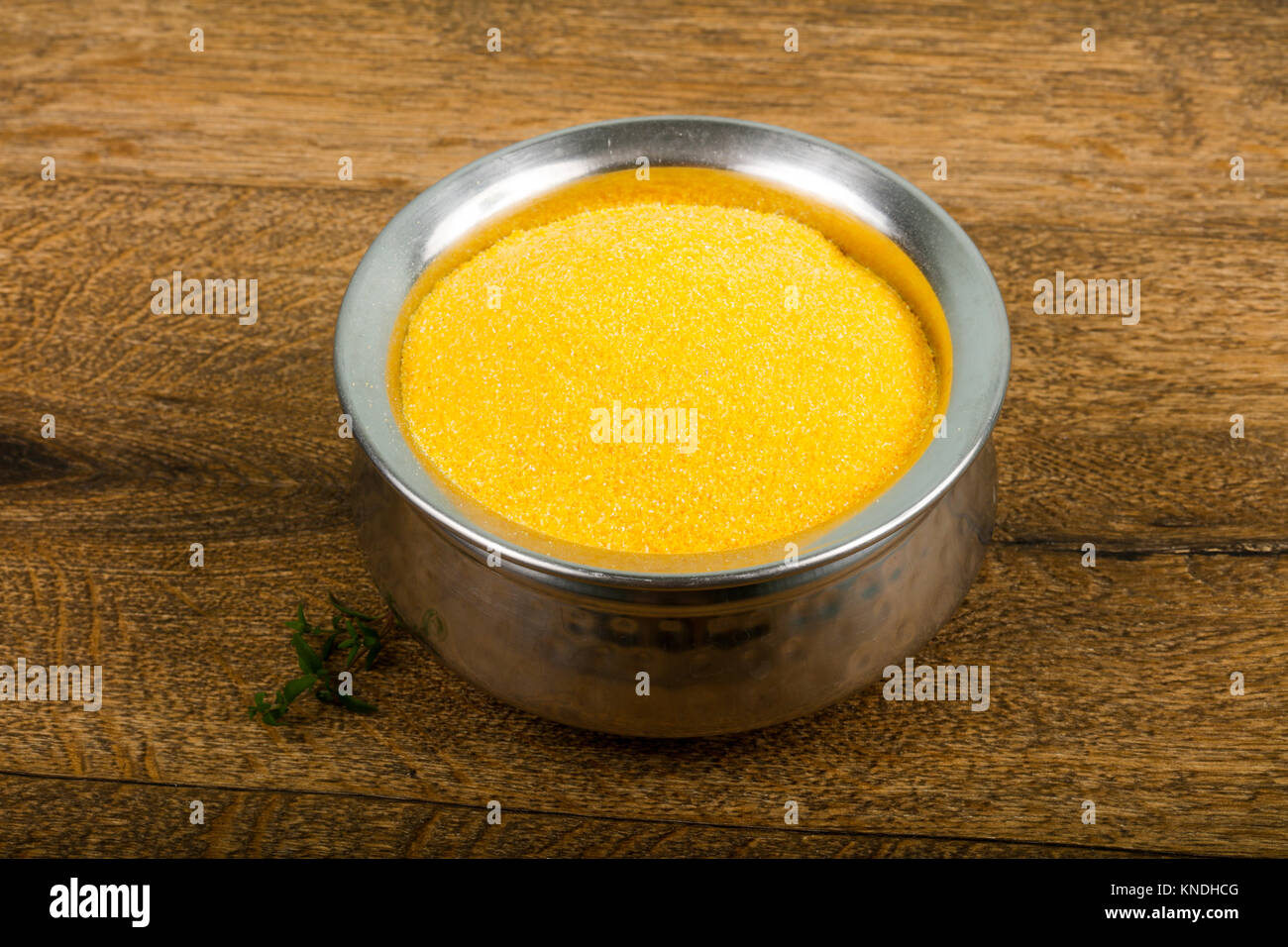 Raw polenta ready for cooking Stock Photo - Alamy