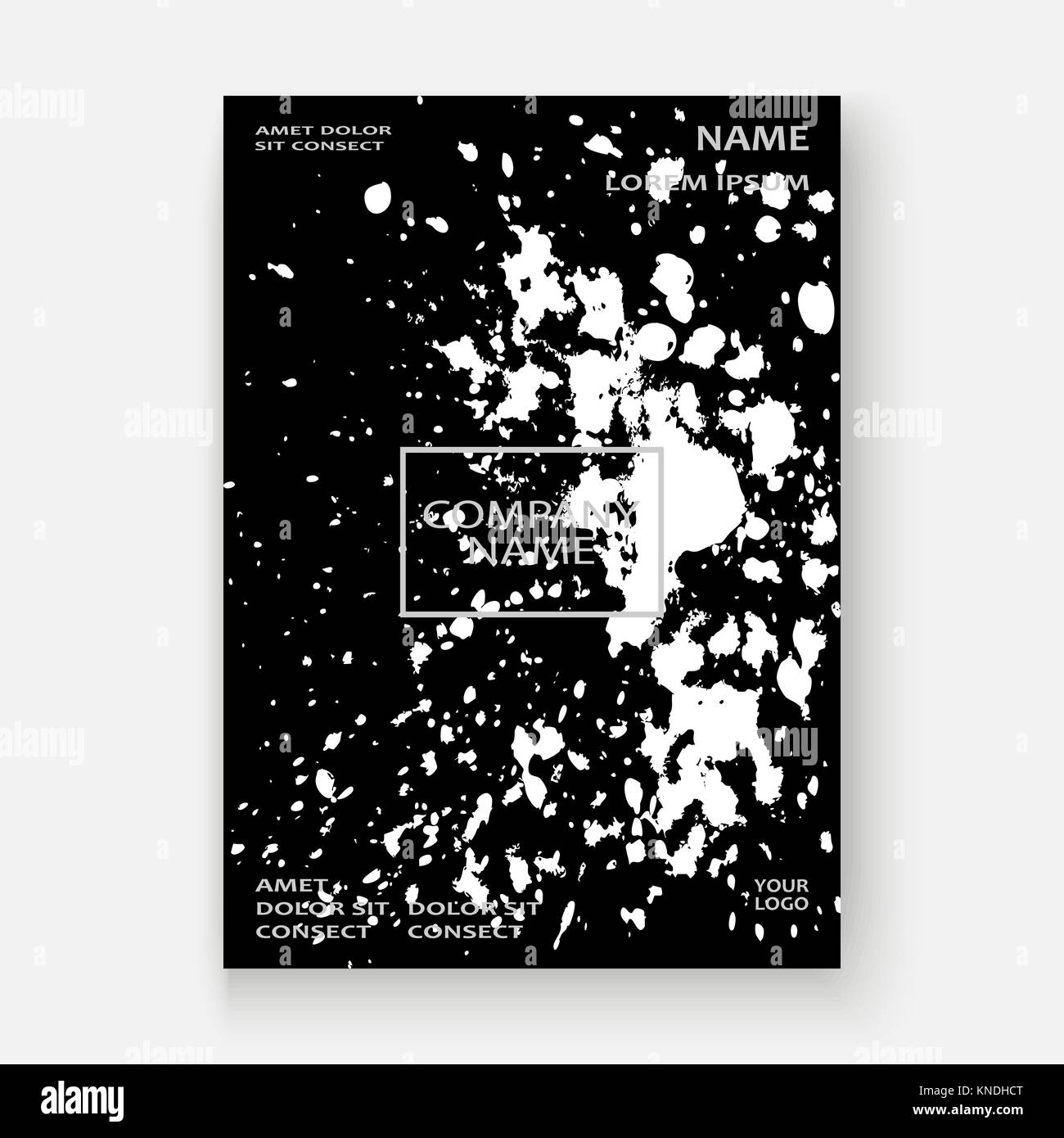 Monochrome explosion paint splatter artistic cover frame design ...