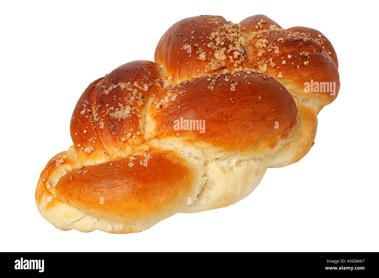 Challah bun isolated on white background Stock Photo - Alamy