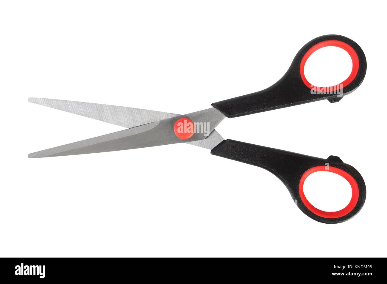 Open scissors isolated on white background Stock Photo - Alamy