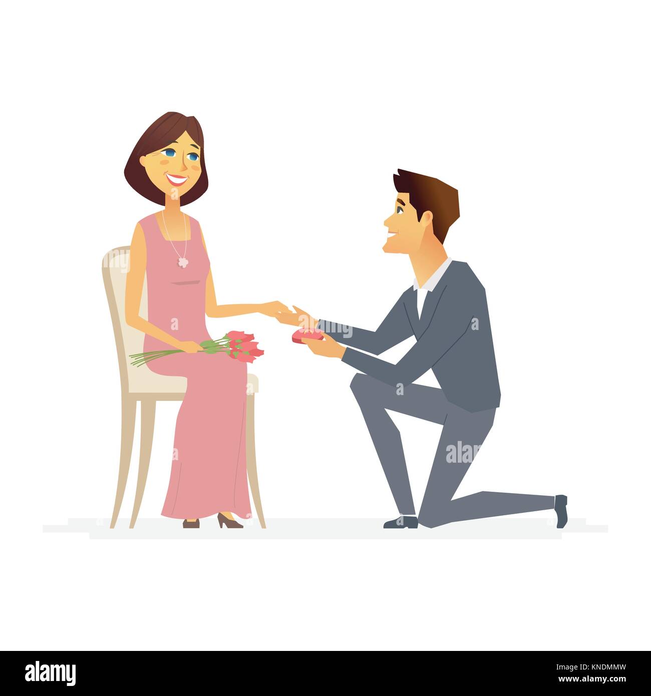 Proposal Cartoon People Characters Isolated Illustration Stock Vector