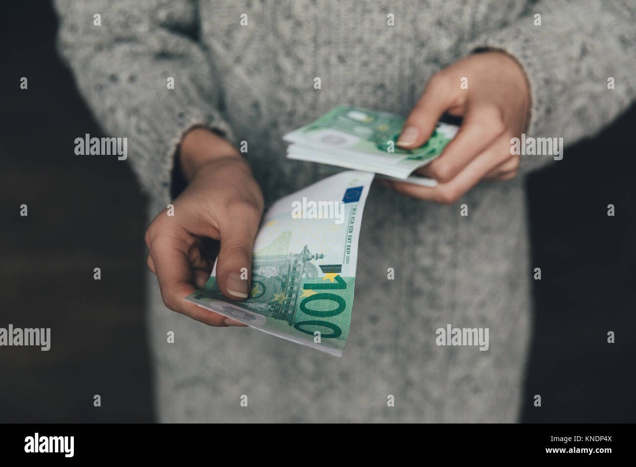 Girl with euro hi-res stock photography and images - Alamy