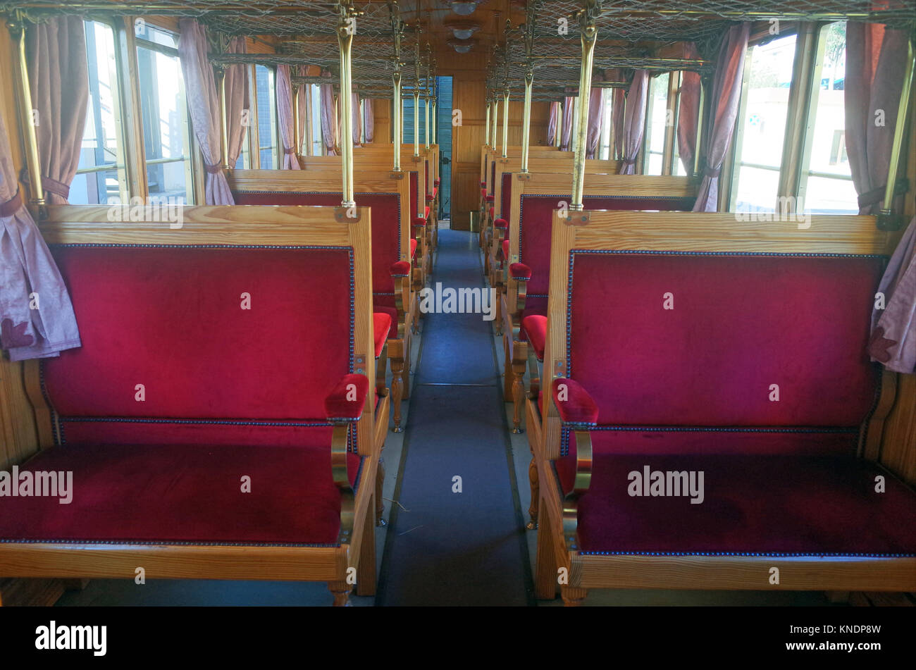 The "Bauchiero", old carriage Sardinian railways 1913 Stock Photo - Alamy