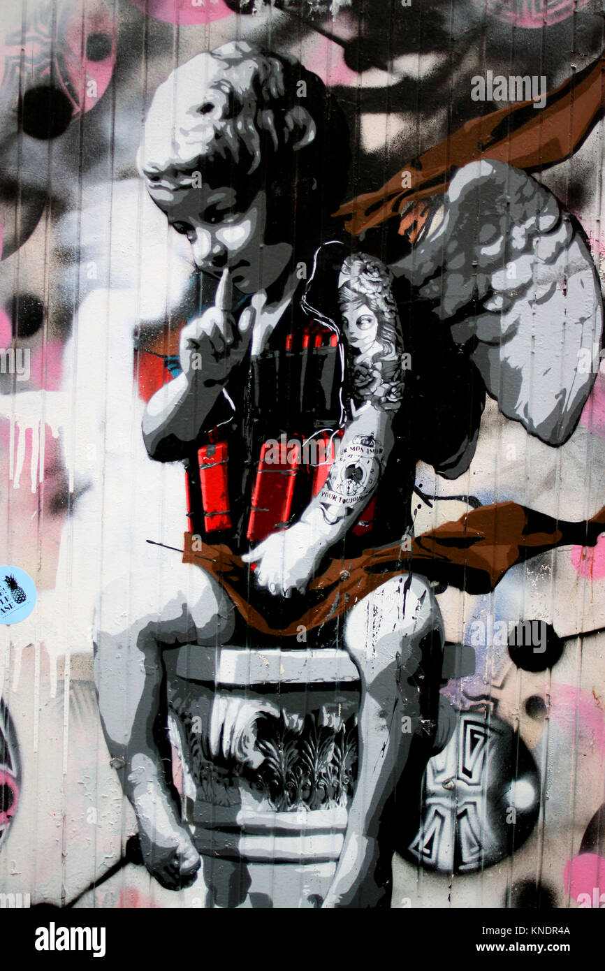 Artistic Graffiti Angels