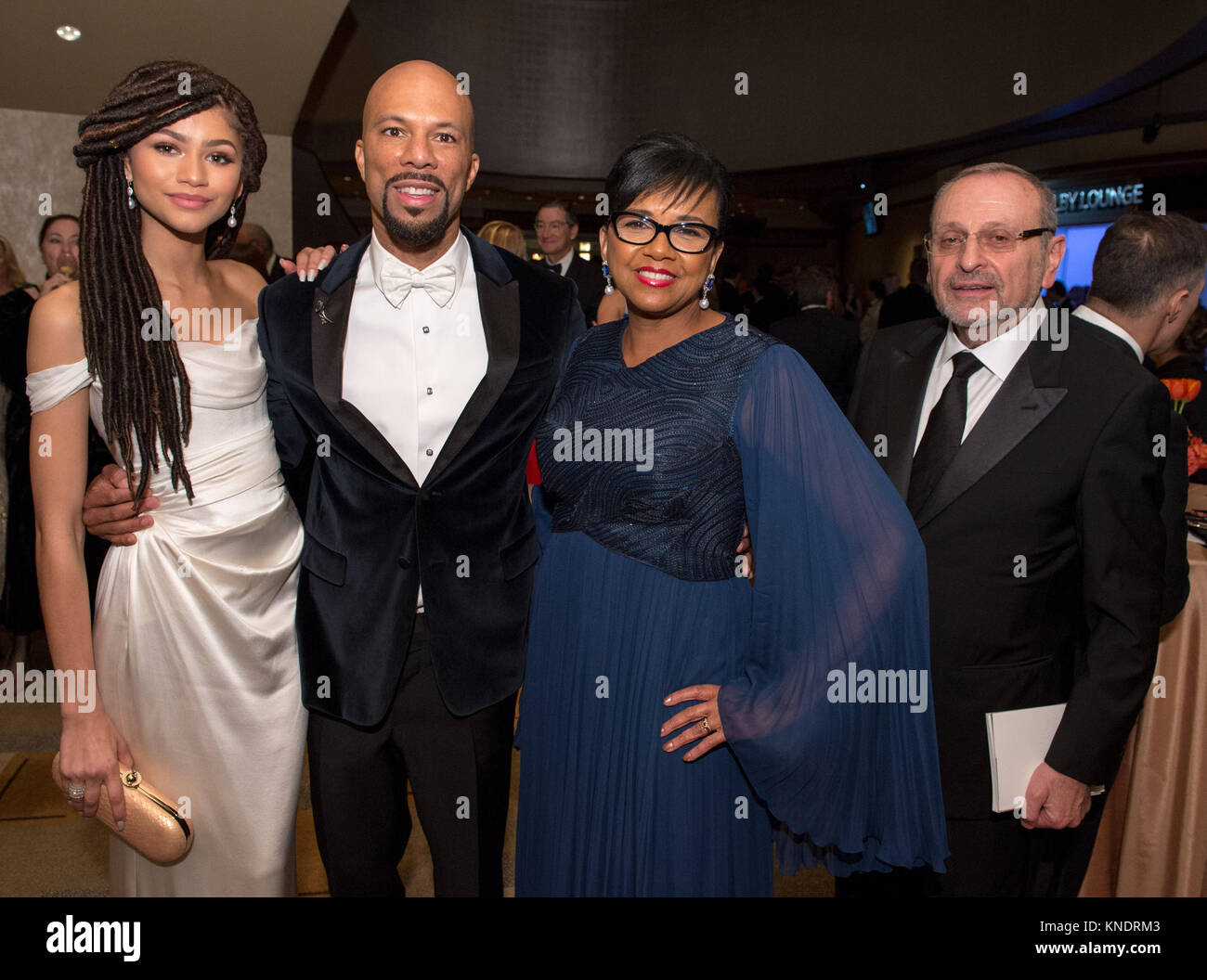 HOLLYWOOD, CA - FEBRUARY 22: Zendaya, Common, Cheryl Boone Isaacs and ...