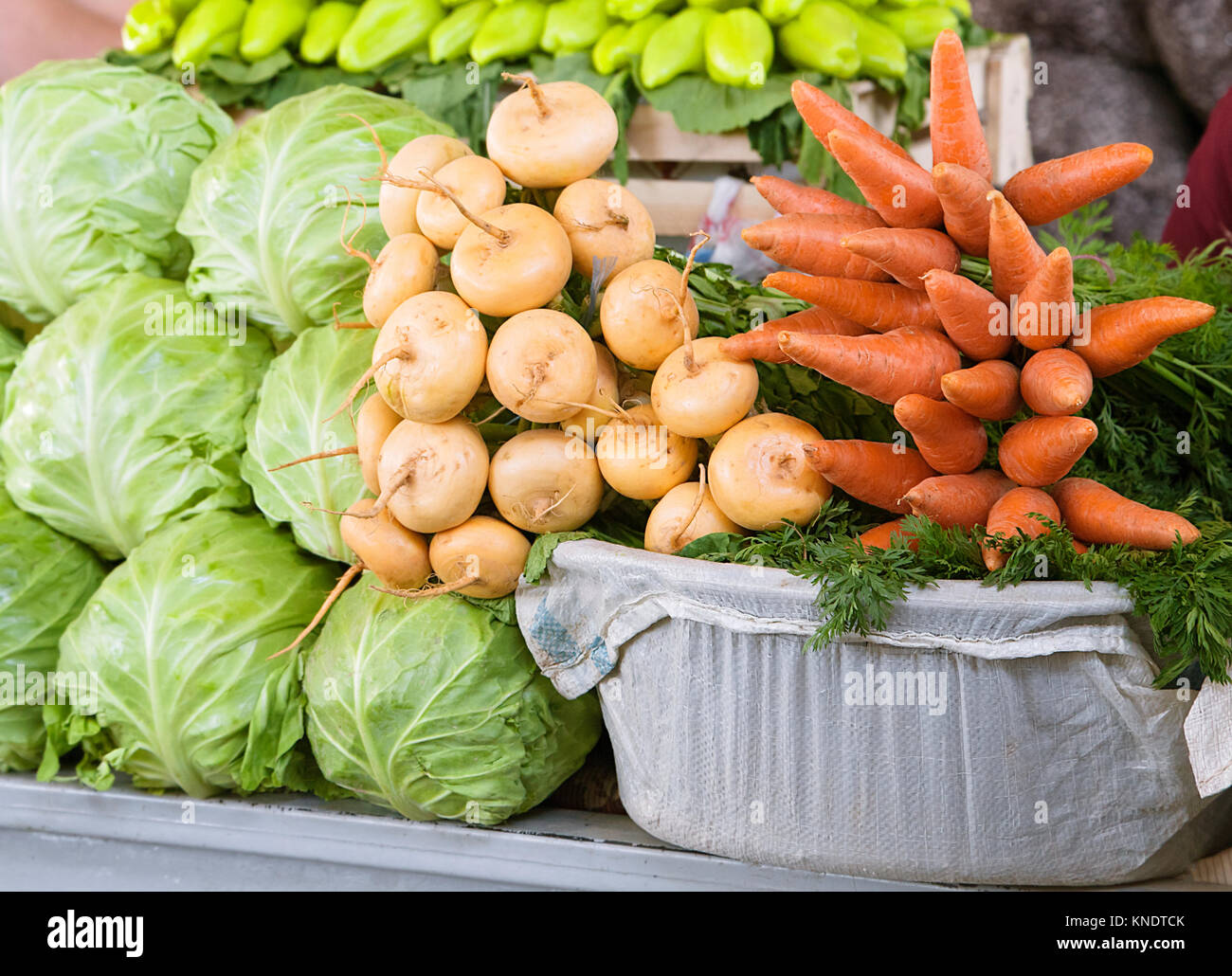 Fresh vegetables at a market Stock Photo - Alamy