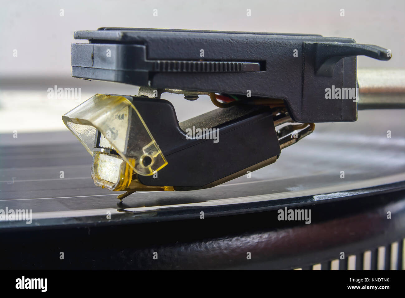 pickup of an old vintage player Stock Photo - Alamy