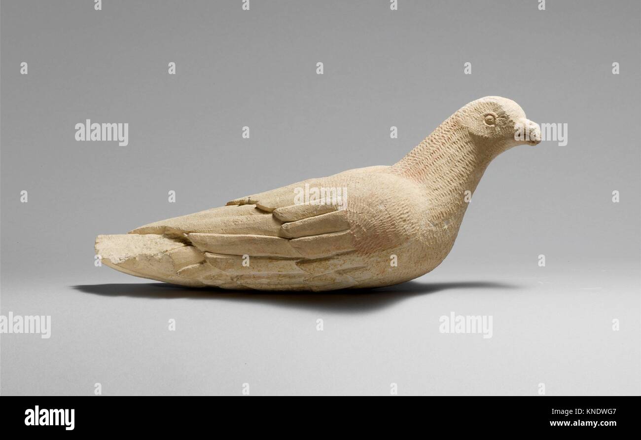 Limestone statuette of a bird. Period: Cypro-Archaic II; Date: ca. 600 ...