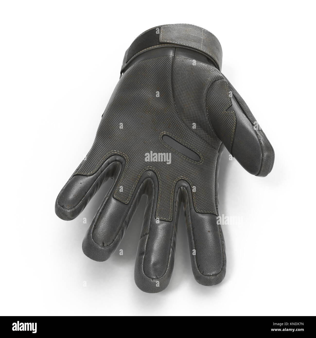 Black Soldier Gloves isolated on white. Front view. 3D illustration ...