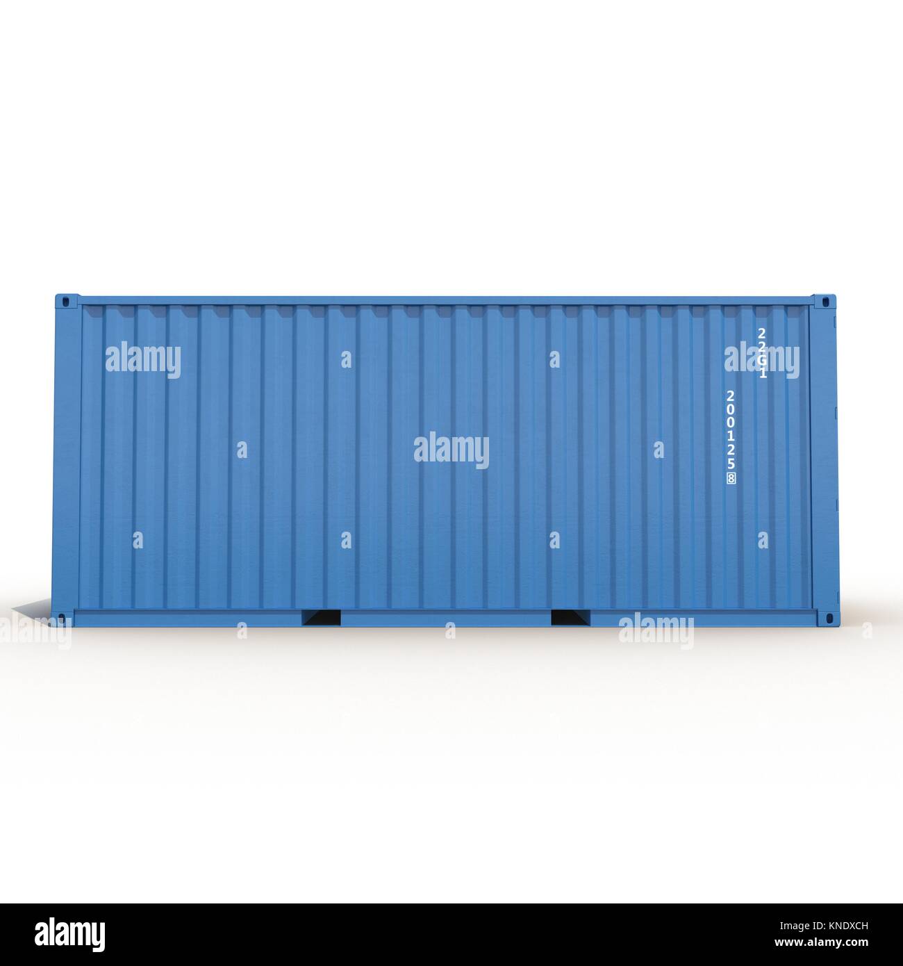 Side view shippping container on white. 3D illustration Stock Photo - Alamy