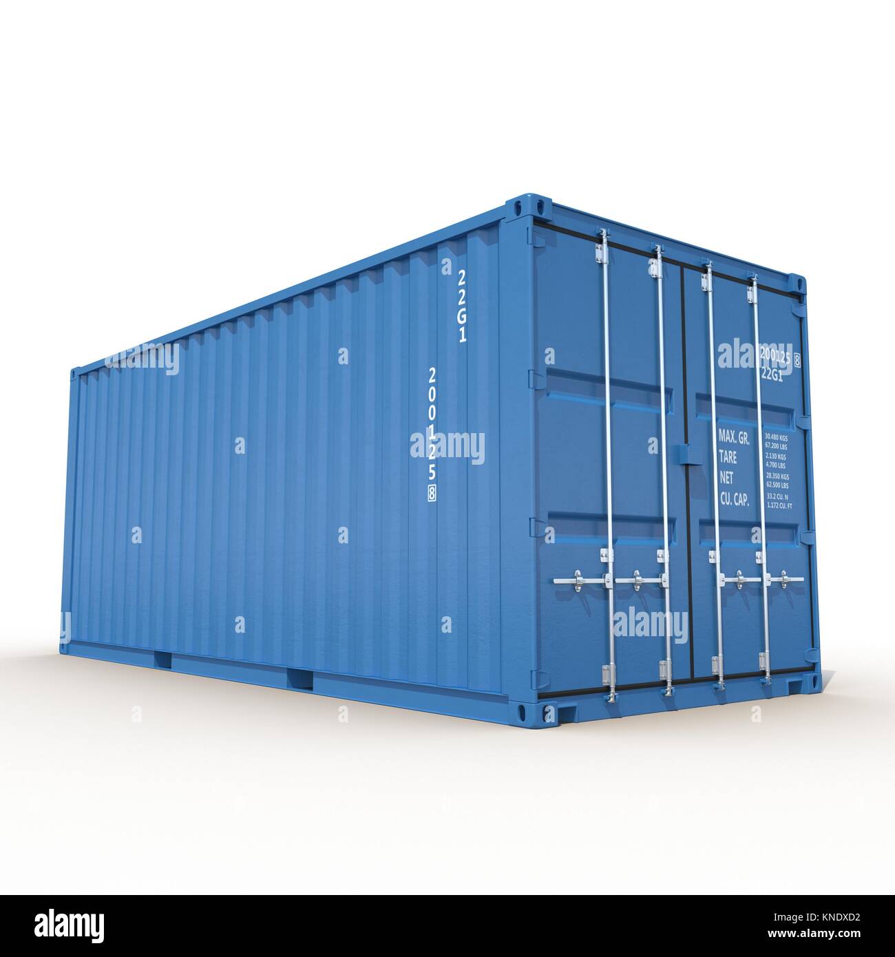 3d render blue cargo container hi-res stock photography and images - Alamy