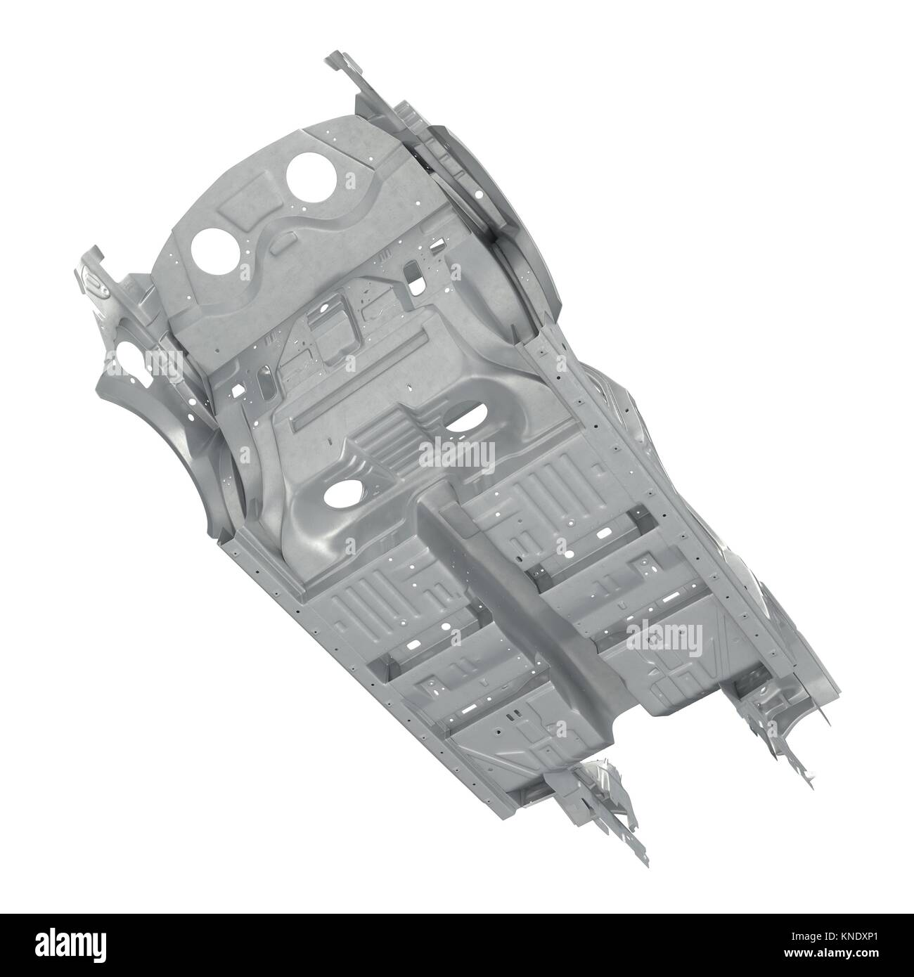 Bottom view Skeleton of a car on white. 3D illustration Stock Photo - Alamy