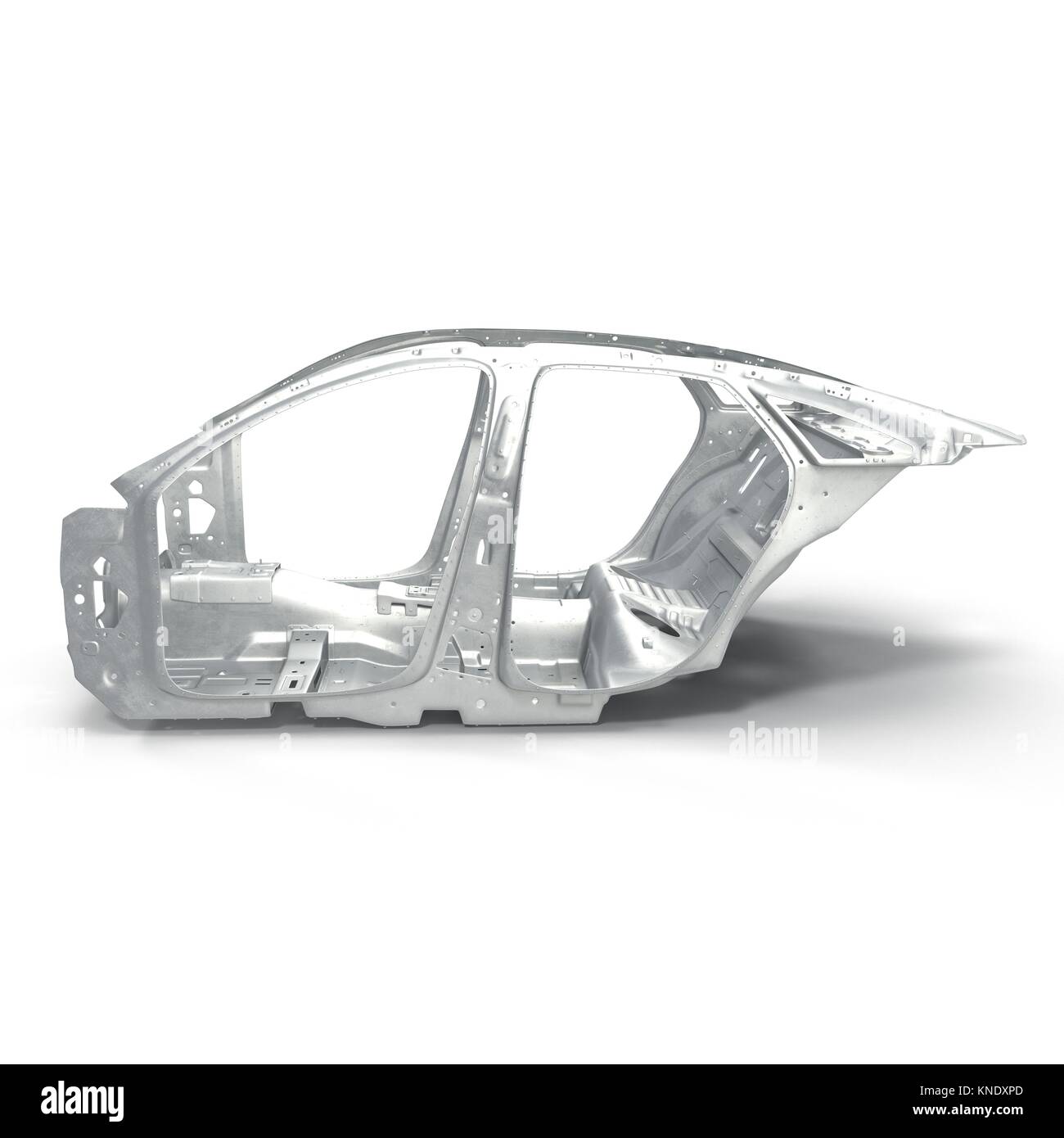 Side view Skeleton of a car on white. 3D illustration Stock Photo - Alamy