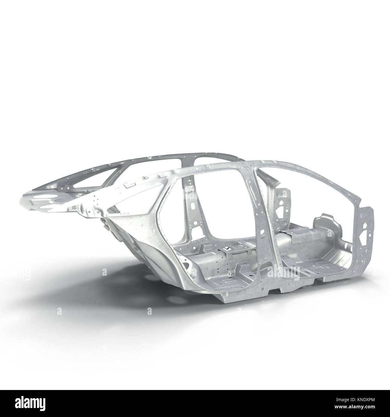 Skeleton of a car on white. 3D illustration Stock Photo - Alamy