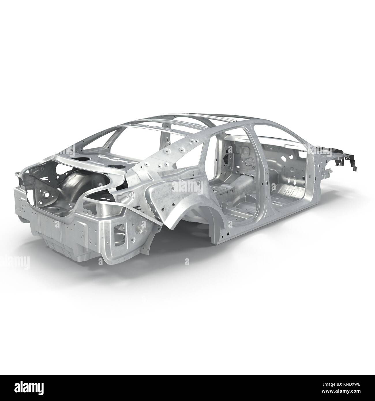 Car Frame without Chassis on white. 3D illustration Stock Photo - Alamy