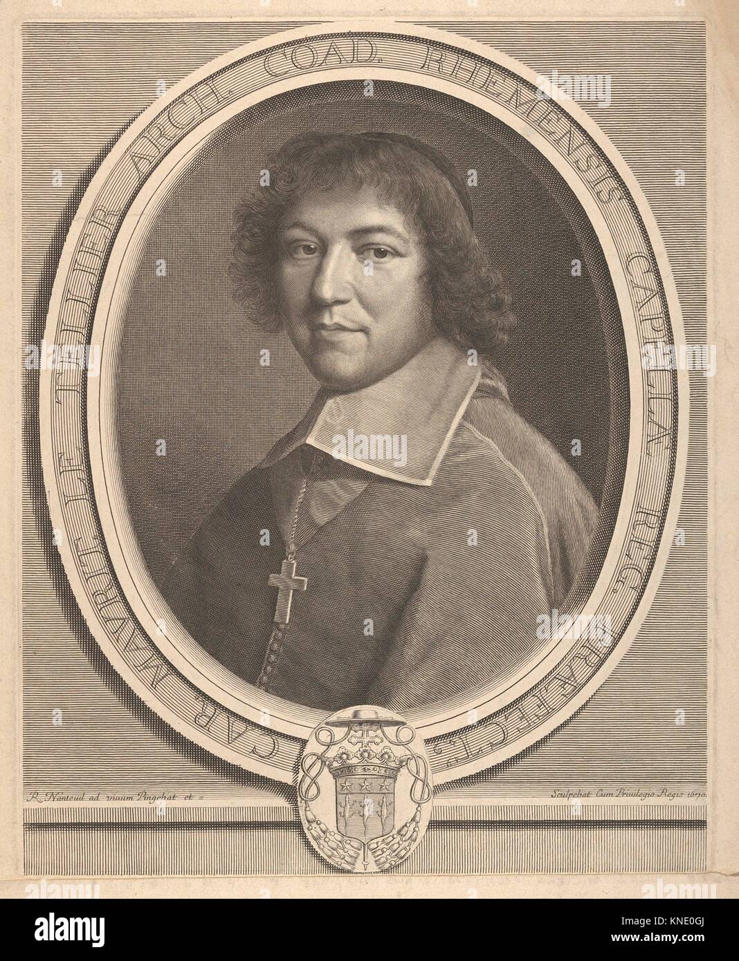 Charles-Maurice Le Tellier. Artist: Robert Nanteuil (French, Reims 1623 ...