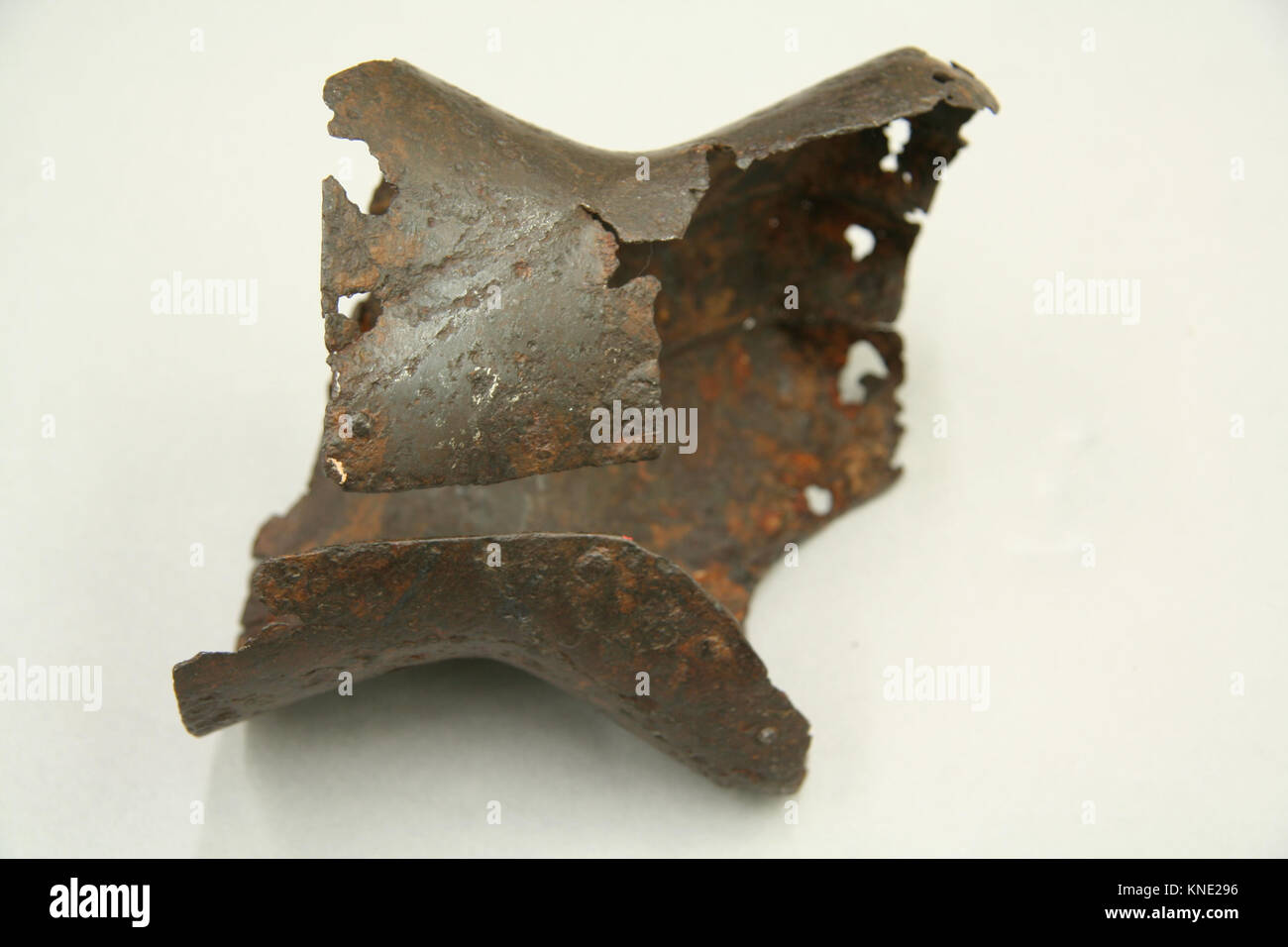 This medieval gauntlet, designed for the right hand, was used in combat ...