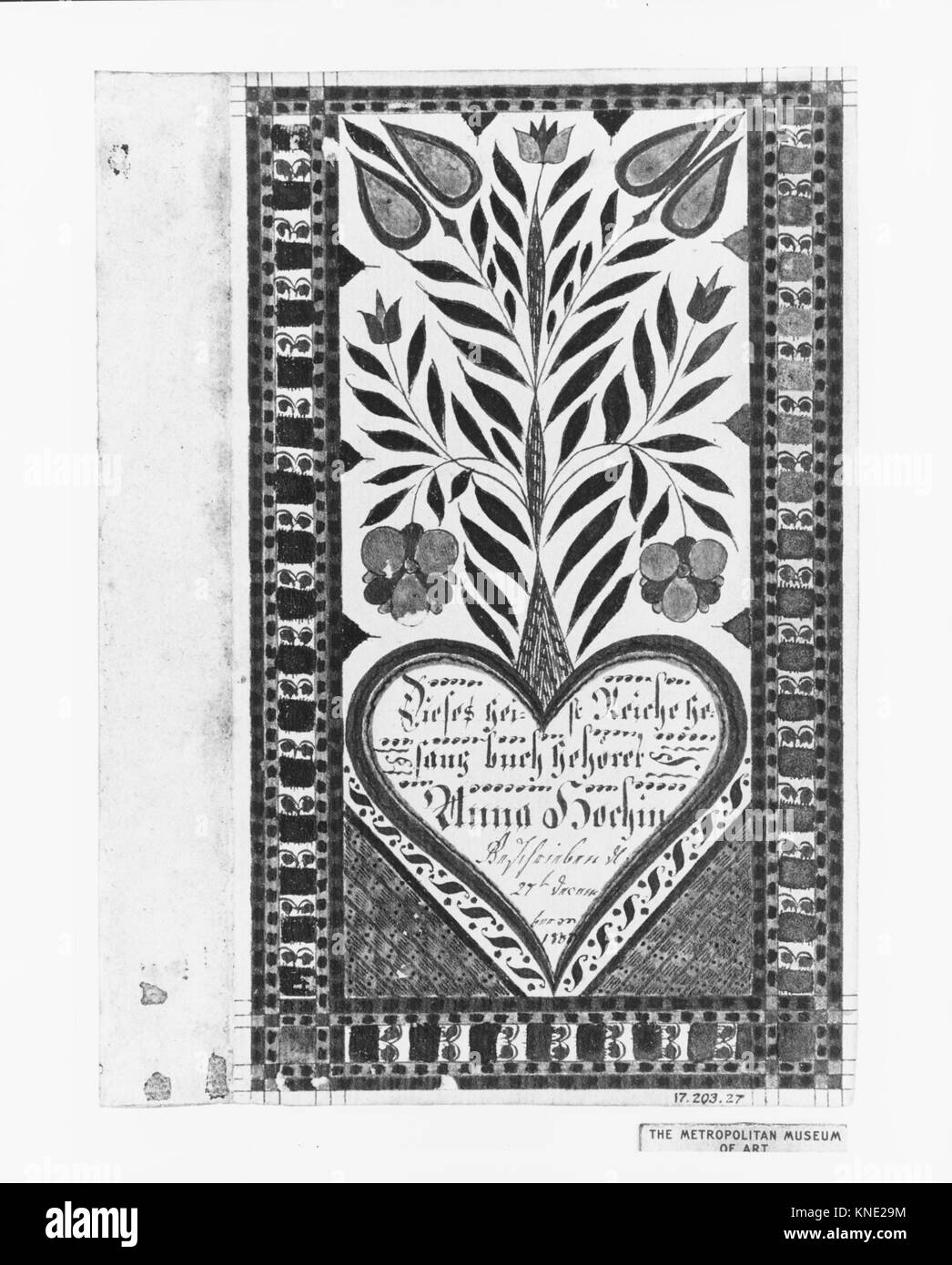 A historical manuscript flyleaf from the MET collection, representing ...