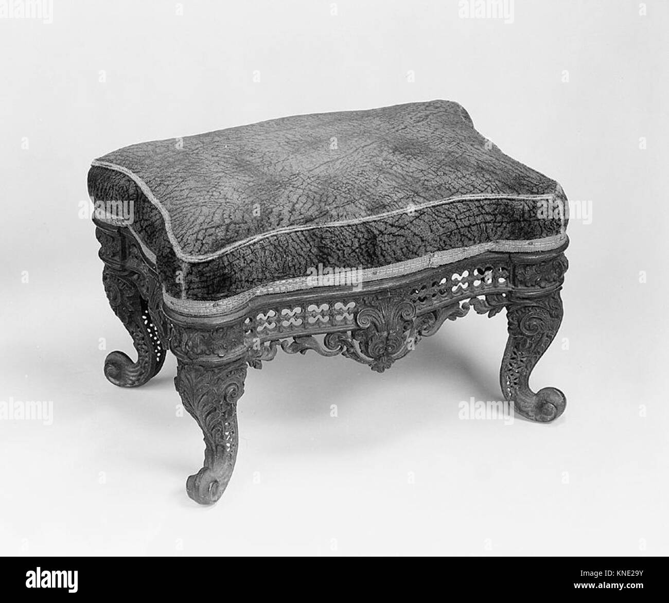 This footstool, with its carefully crafted design, demonstrates both ...