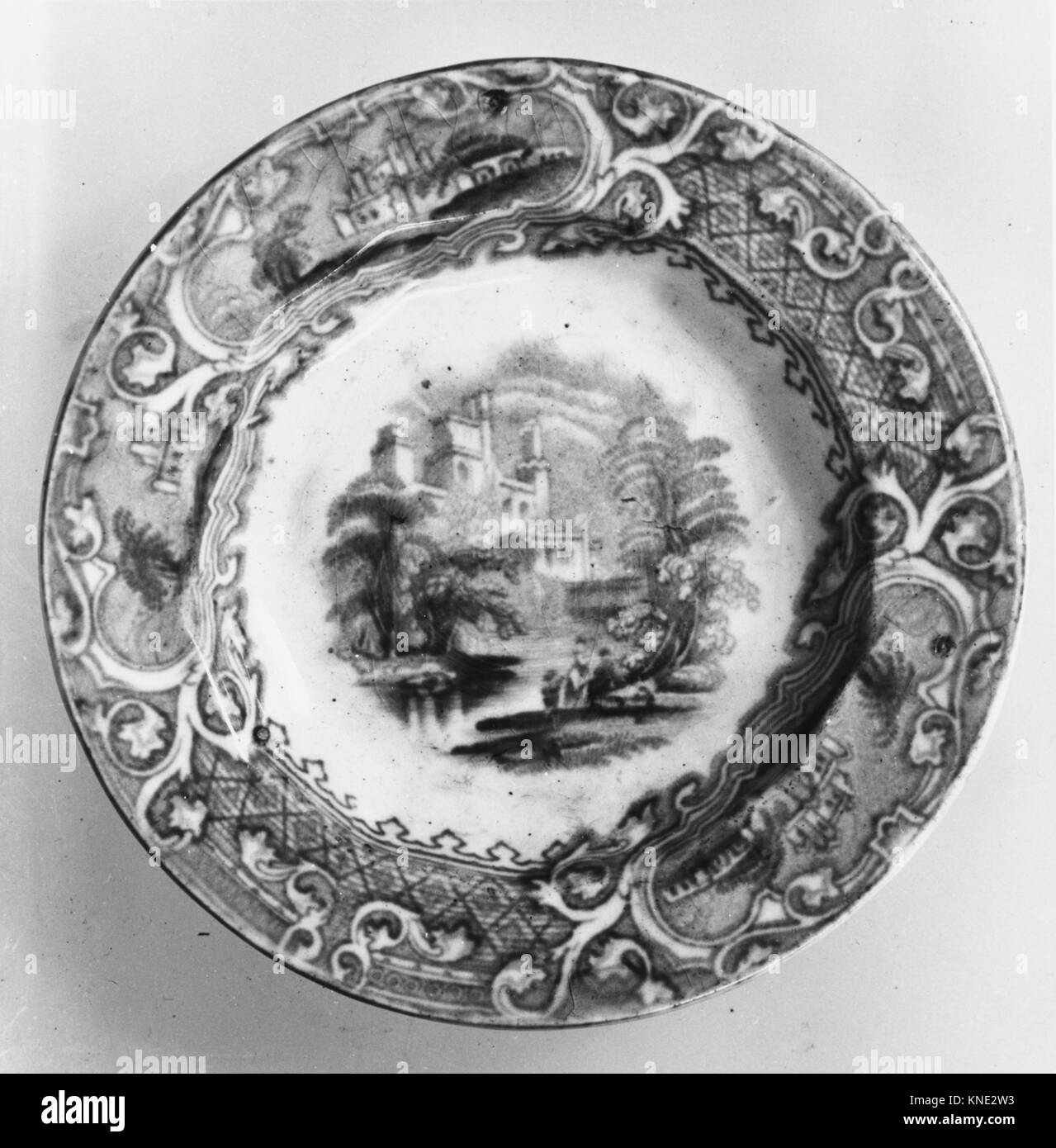 This cup plate is an example of ceramic craftsmanship, likely from the ...