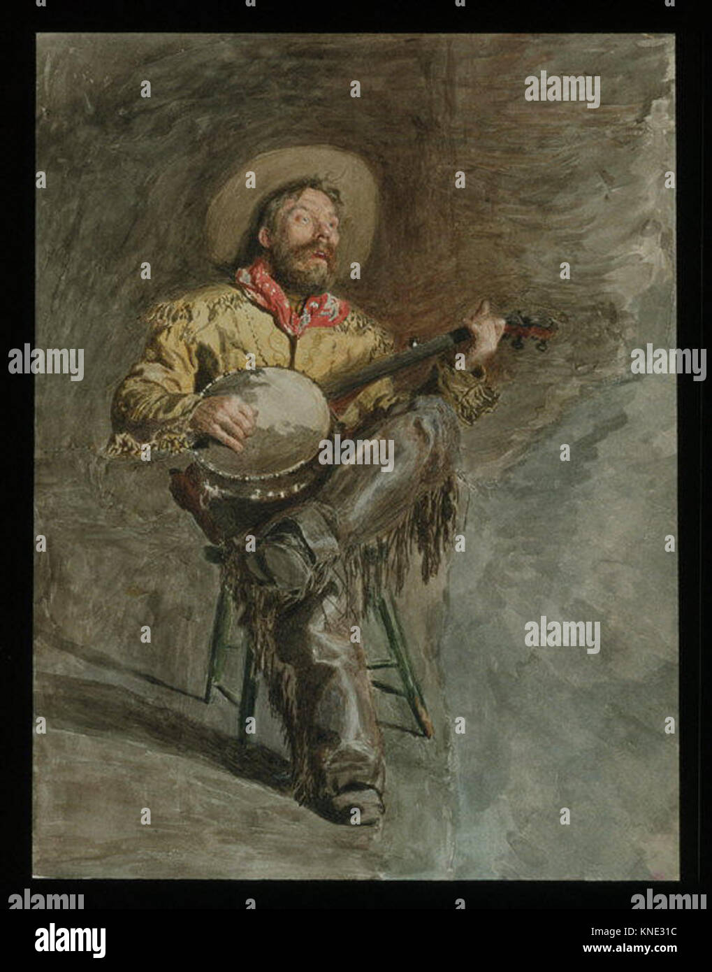 Cowboy Singing MET APS0979 10814 Stock Photo - Alamy