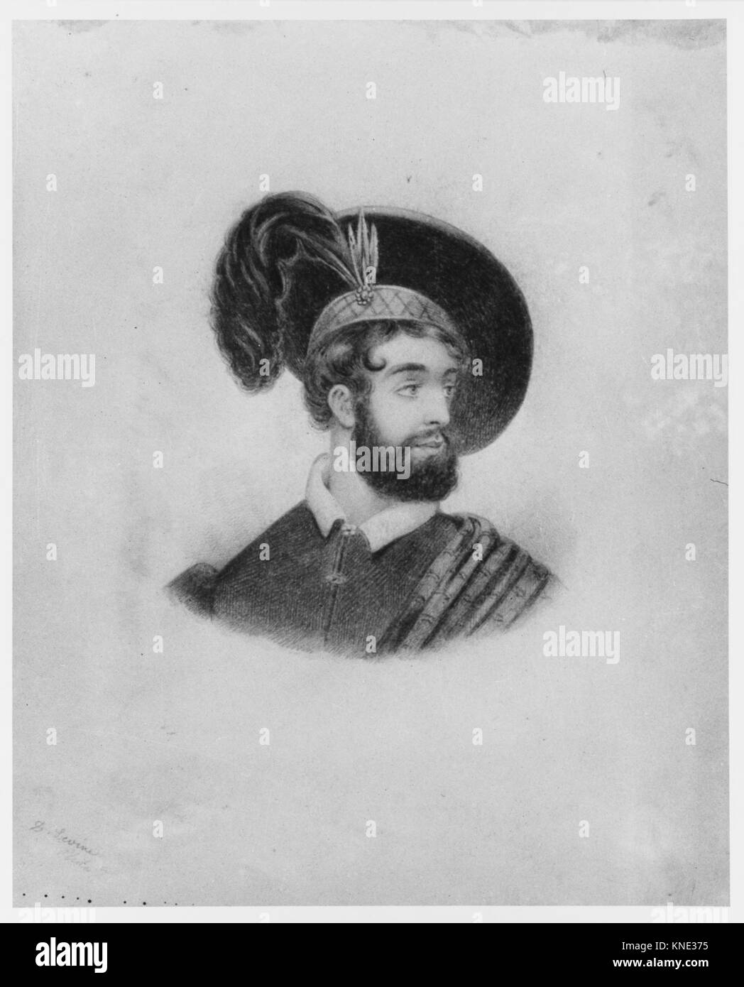 This portrait shows the head of a Scotsman, likely a study or figure ...