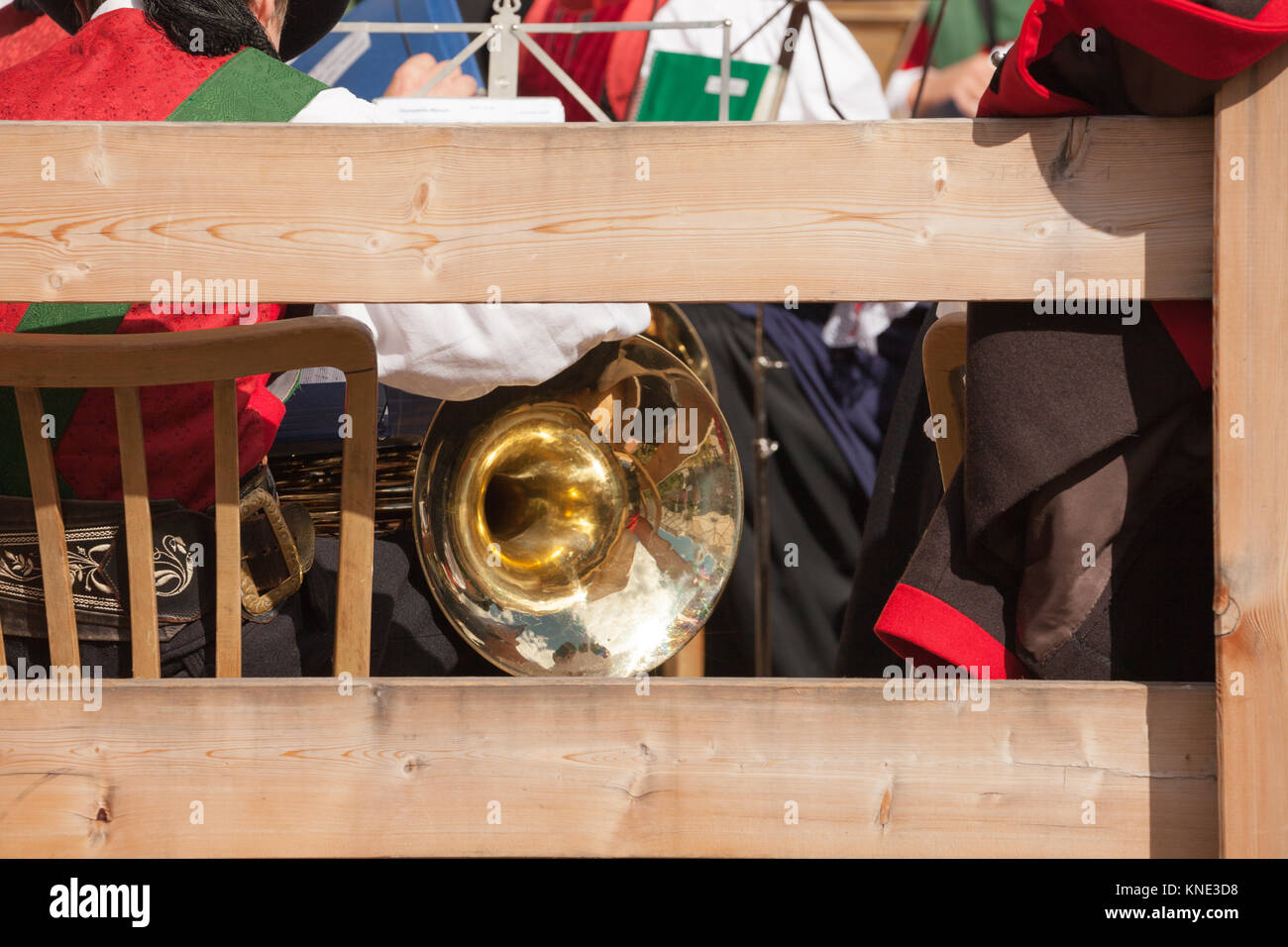 Detail of an musical instruments during an autumn local celebration in ...
