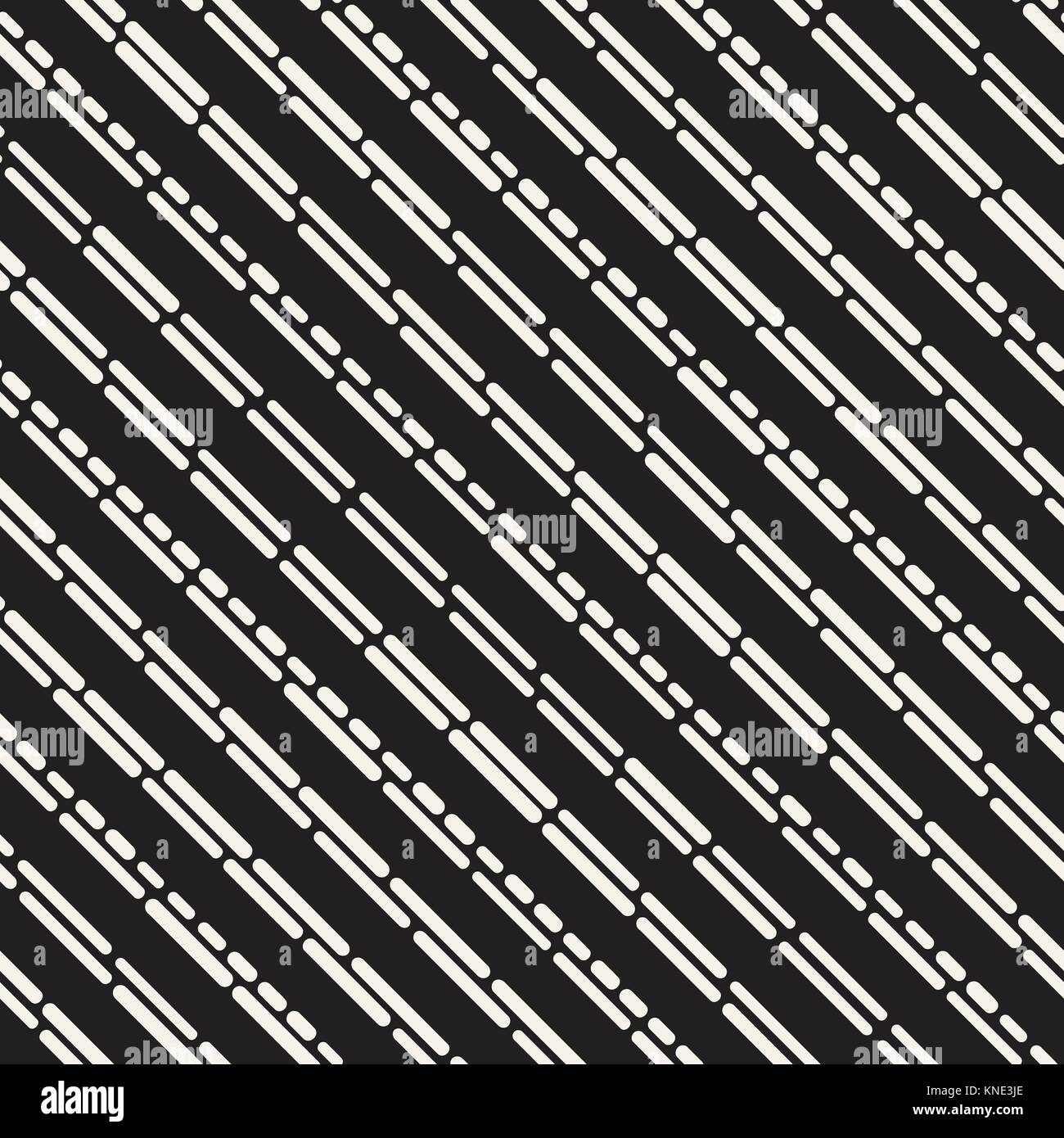 Black and White Irregular Rounded Dashed Lines Pattern. Modern Abstract ...