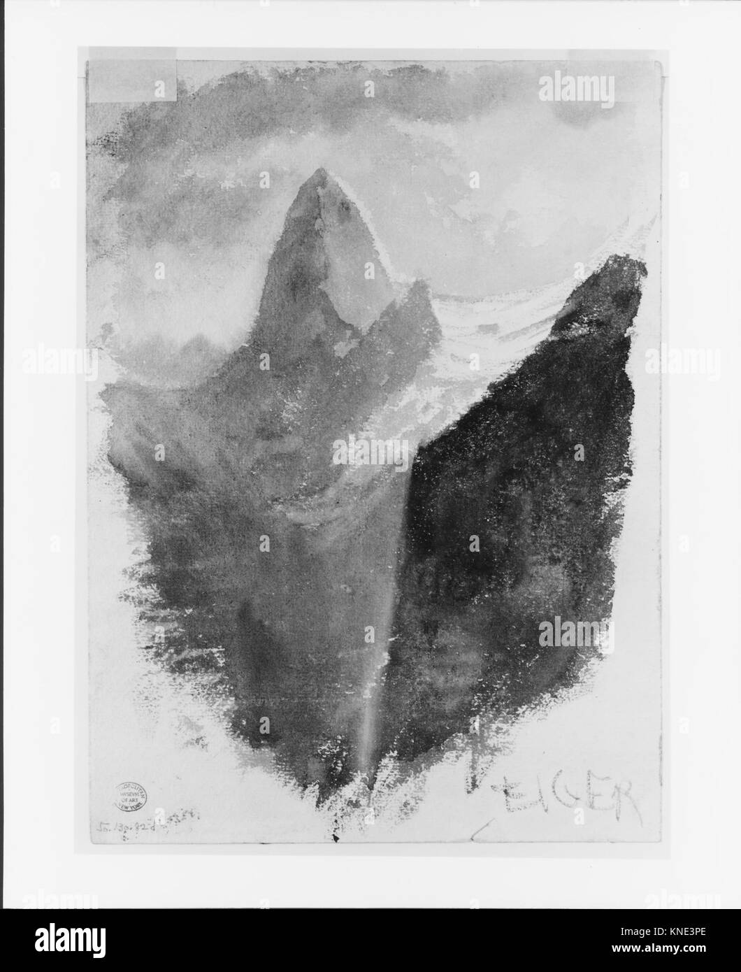 This image depicts the Eiger mountain in Switzerland, highlighting its ...