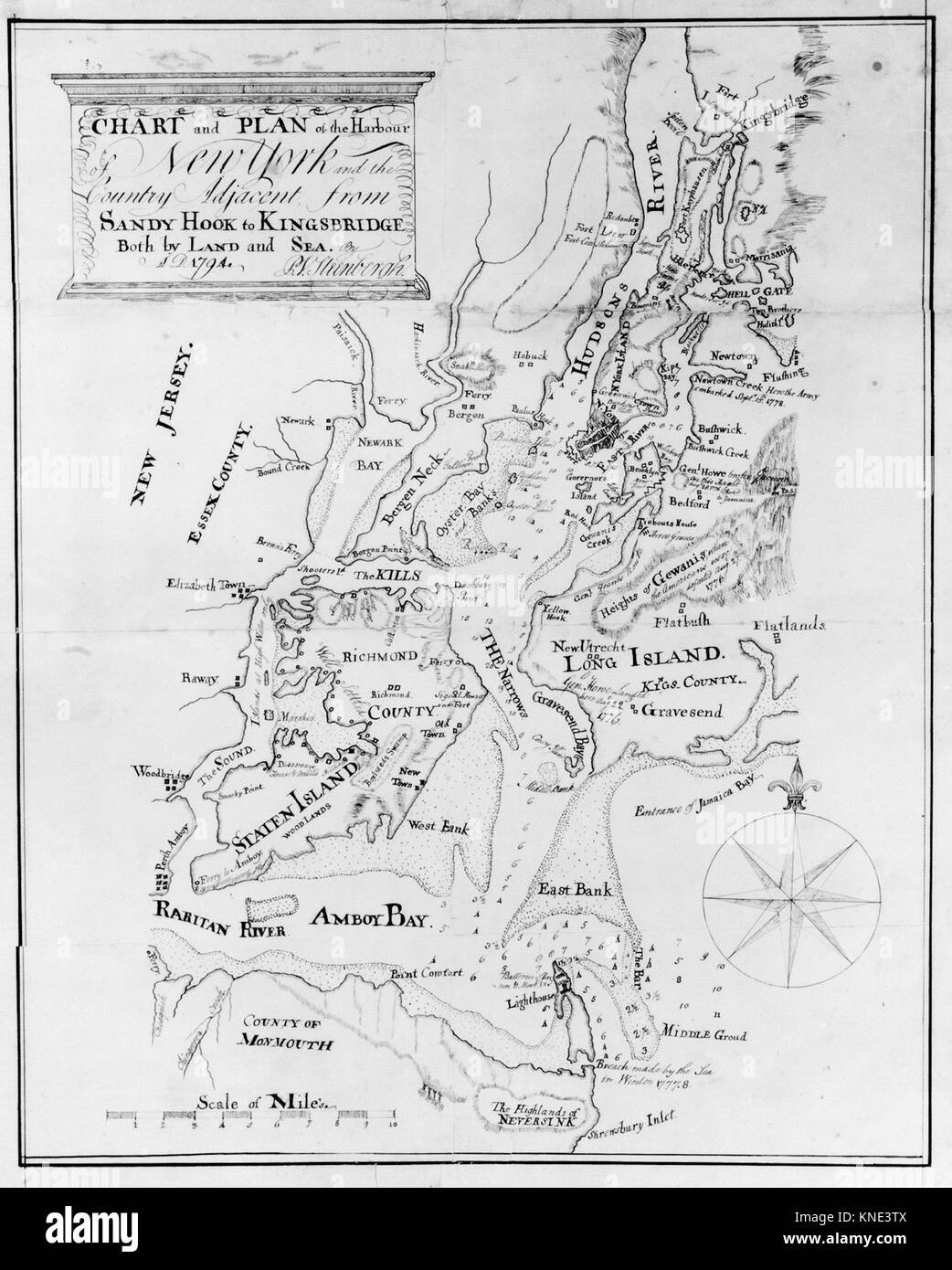This 18th-century chart and plan of New York Harbour details ...